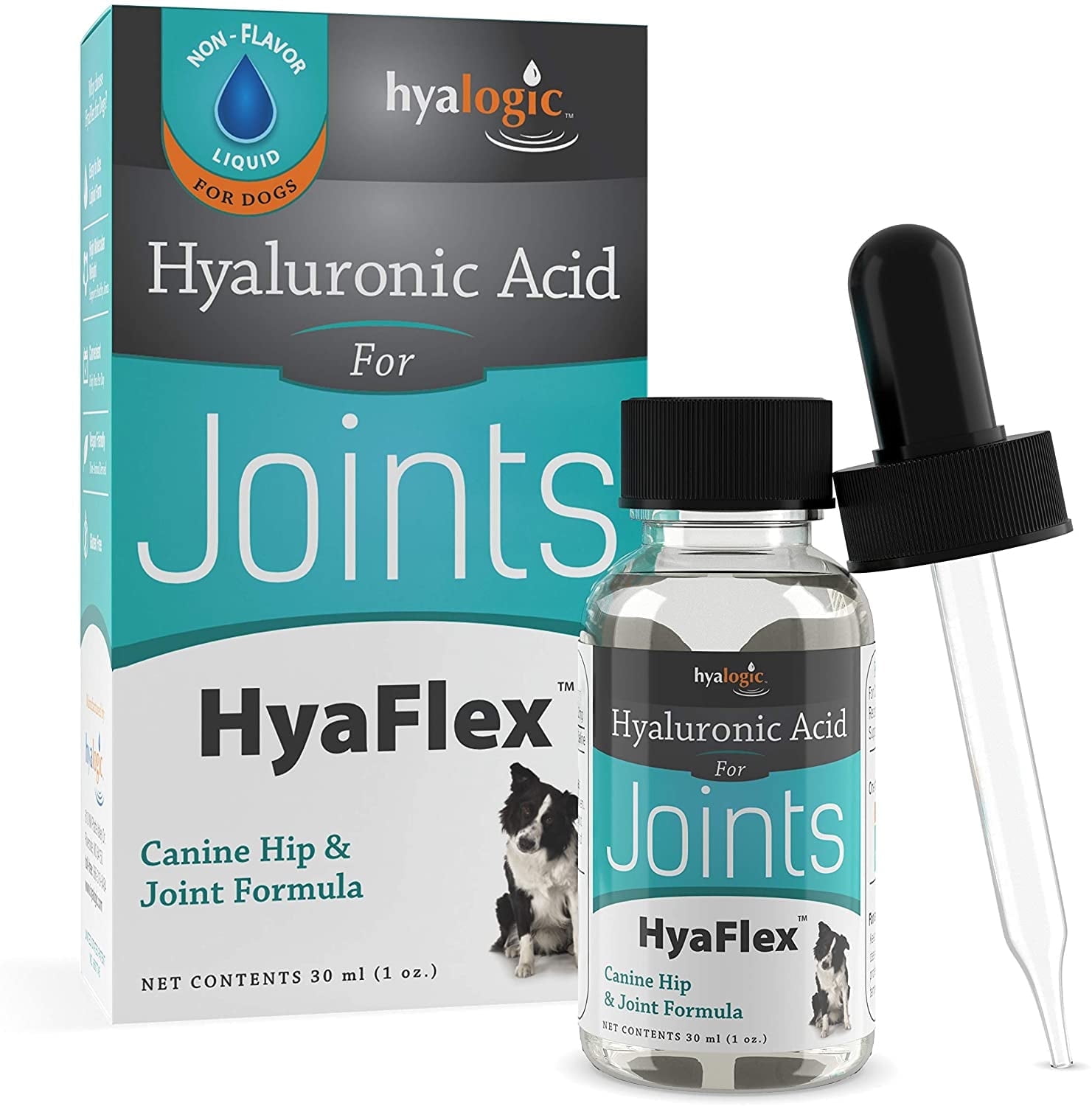 Hyalogic Hyaflex for Dogs Liquid Joint Support 1 Ounce with Hyaluronic ...