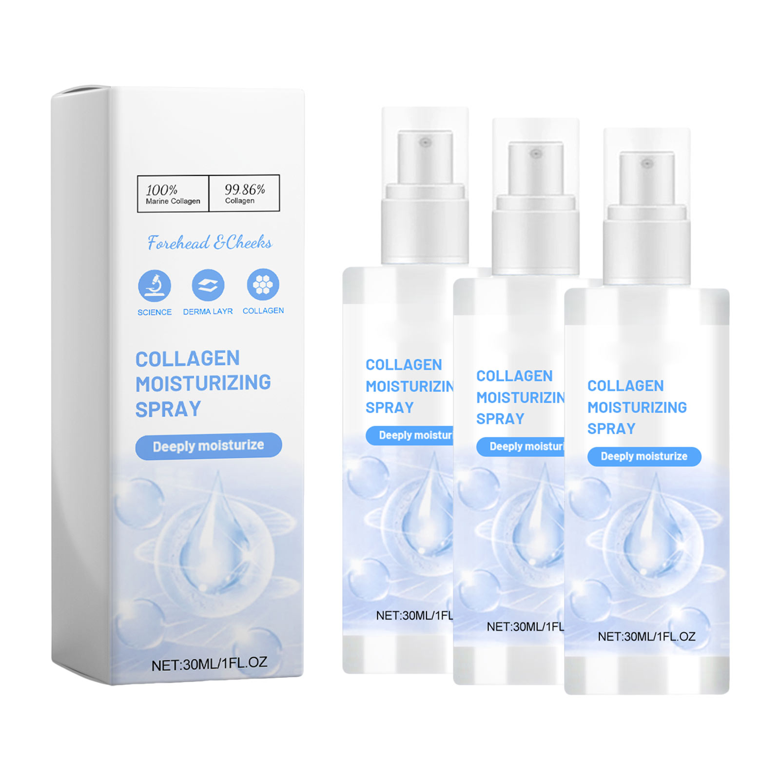 Hyaluronic Acid & Collagen Face Mist - Moisturizes & Hydrates Skin ...