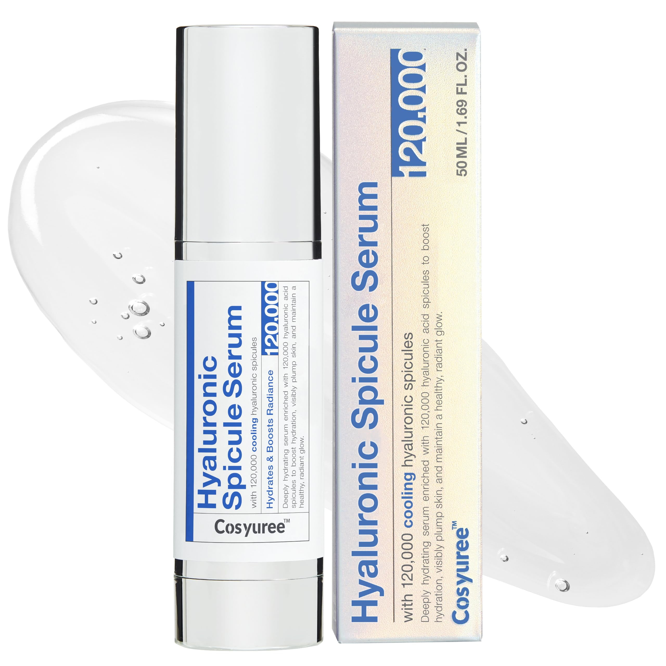 Hyaluronic Acid Cooling Serum | 120,000 Micro Spicules for Glass Skin ...