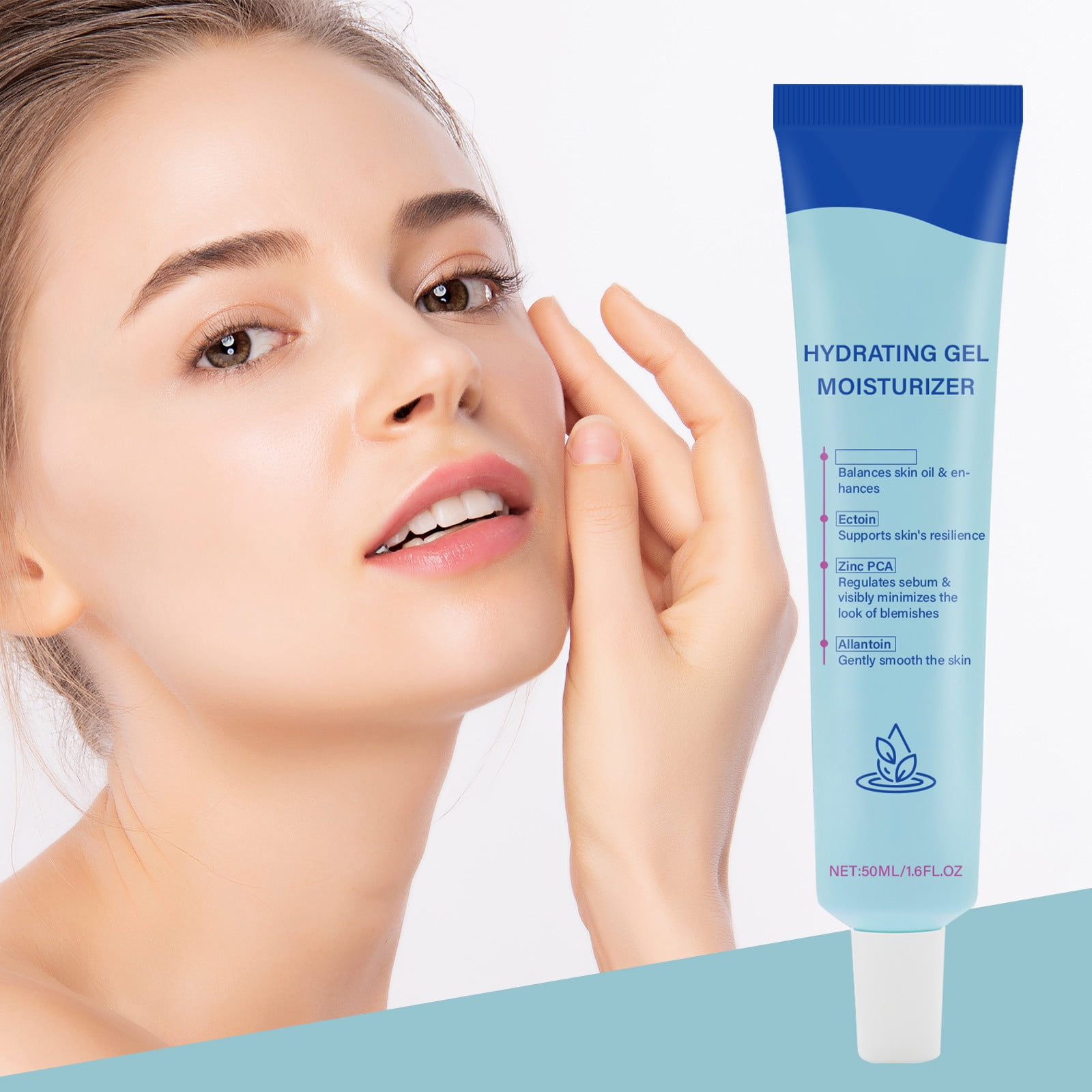 Hyaluronic Acid Facial Gel, Hydrating Moisturizer for Dry Sensitive ...
