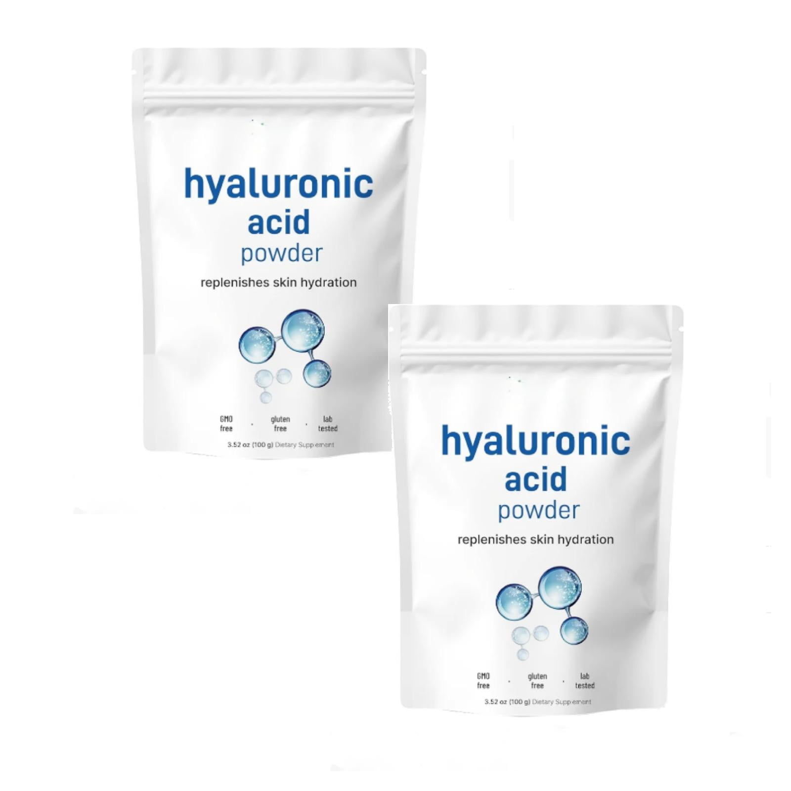 Hyaluronic Acid Powder, 2PCS Skin Hydration and Moisture Support ...
