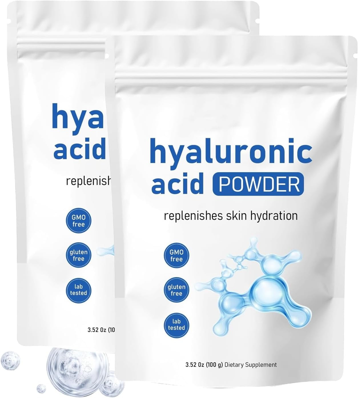 Hyaluronic Acid Powder, Hyaluronic Acid Powder for Skincare, Low ...