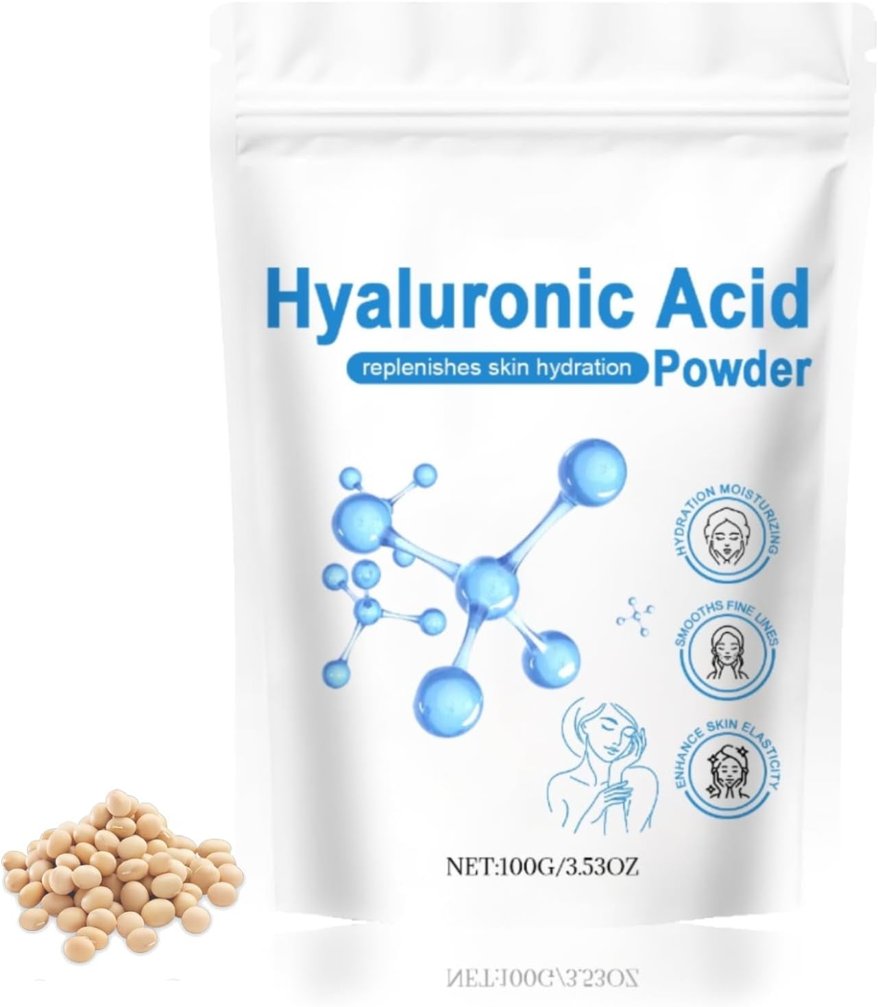 Hyaluronic Acid Powder for Skin Care, Low Molecular Weight, Vegan ...