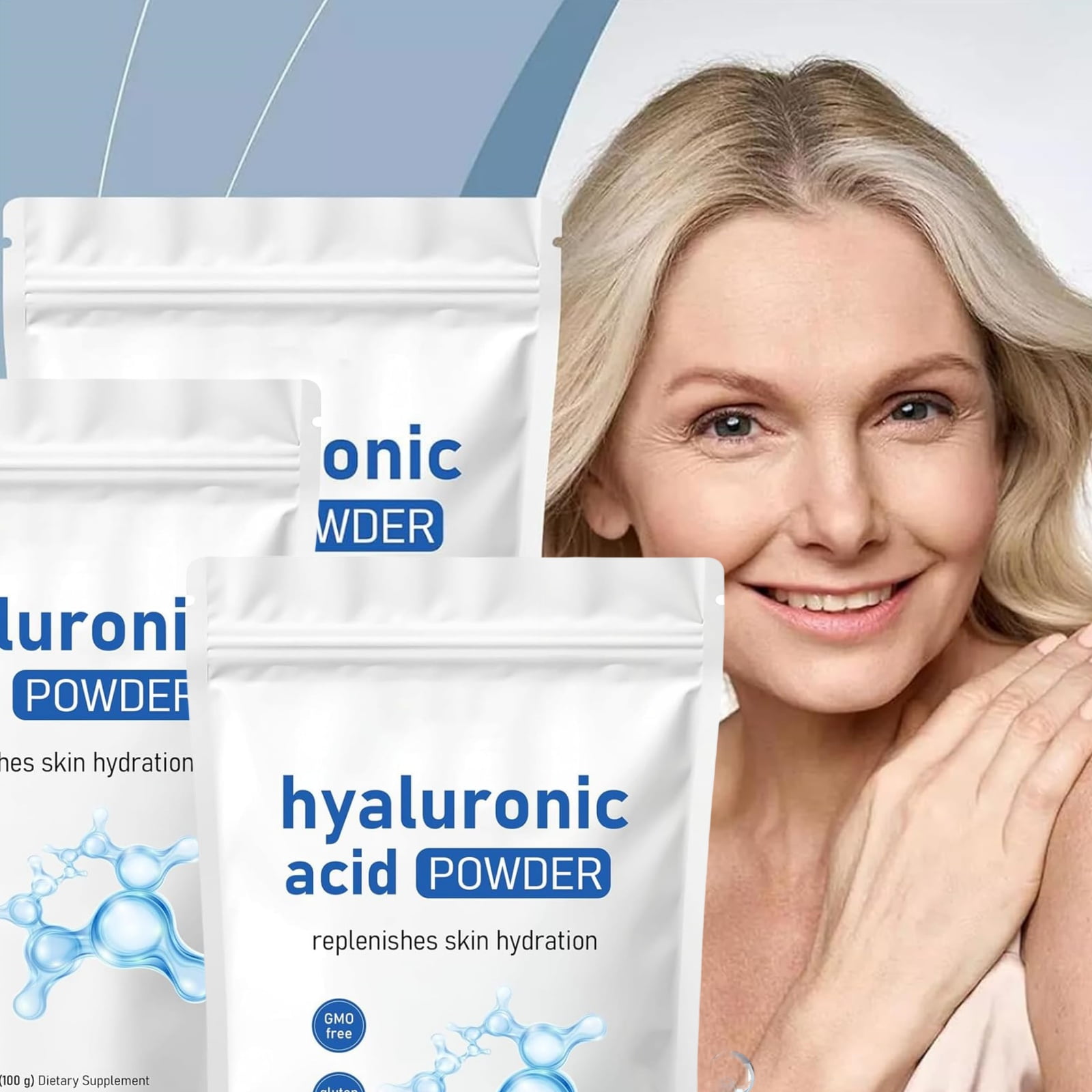 Hyaluronic Acid Powder for Skin Care - Low Molecular Weight, Water ...