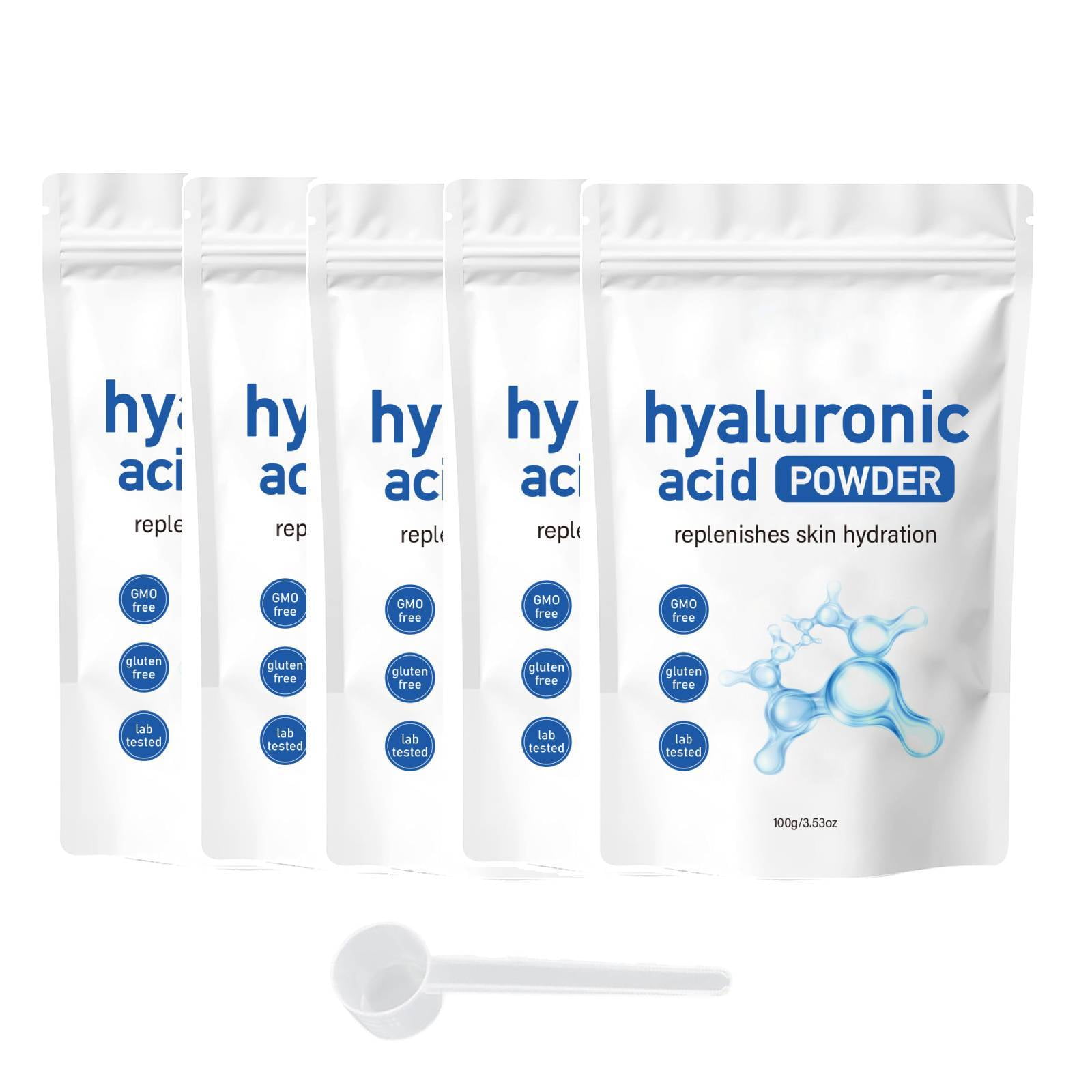 Hyaluronic Acid Serum Powder For Skin Hydration, With Scoop, Cosmetic ...