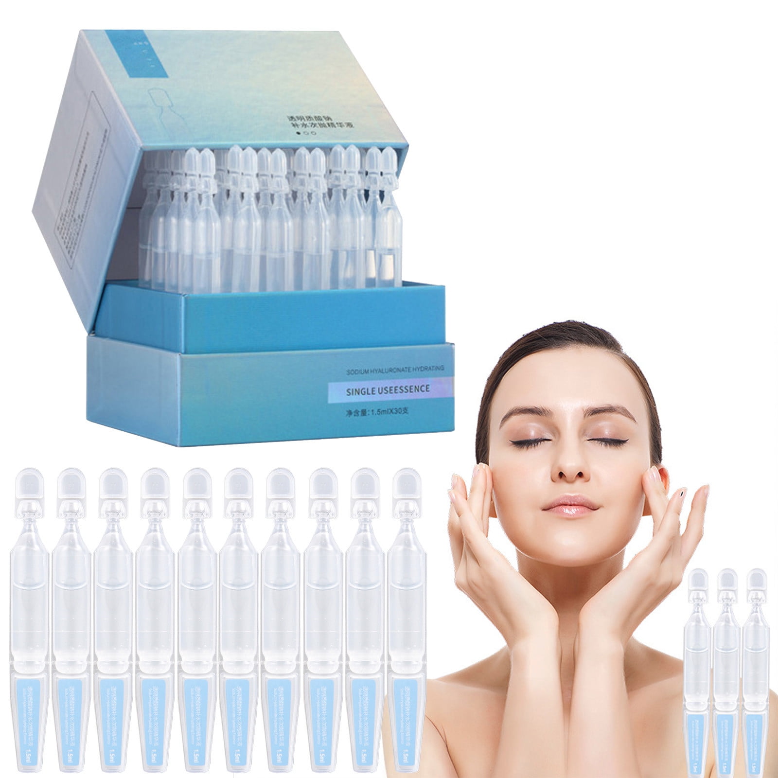 Hyaluronic Acid Serum Ultra-Hydrating Vials, Glass Skin Ultra-Hydrating ...