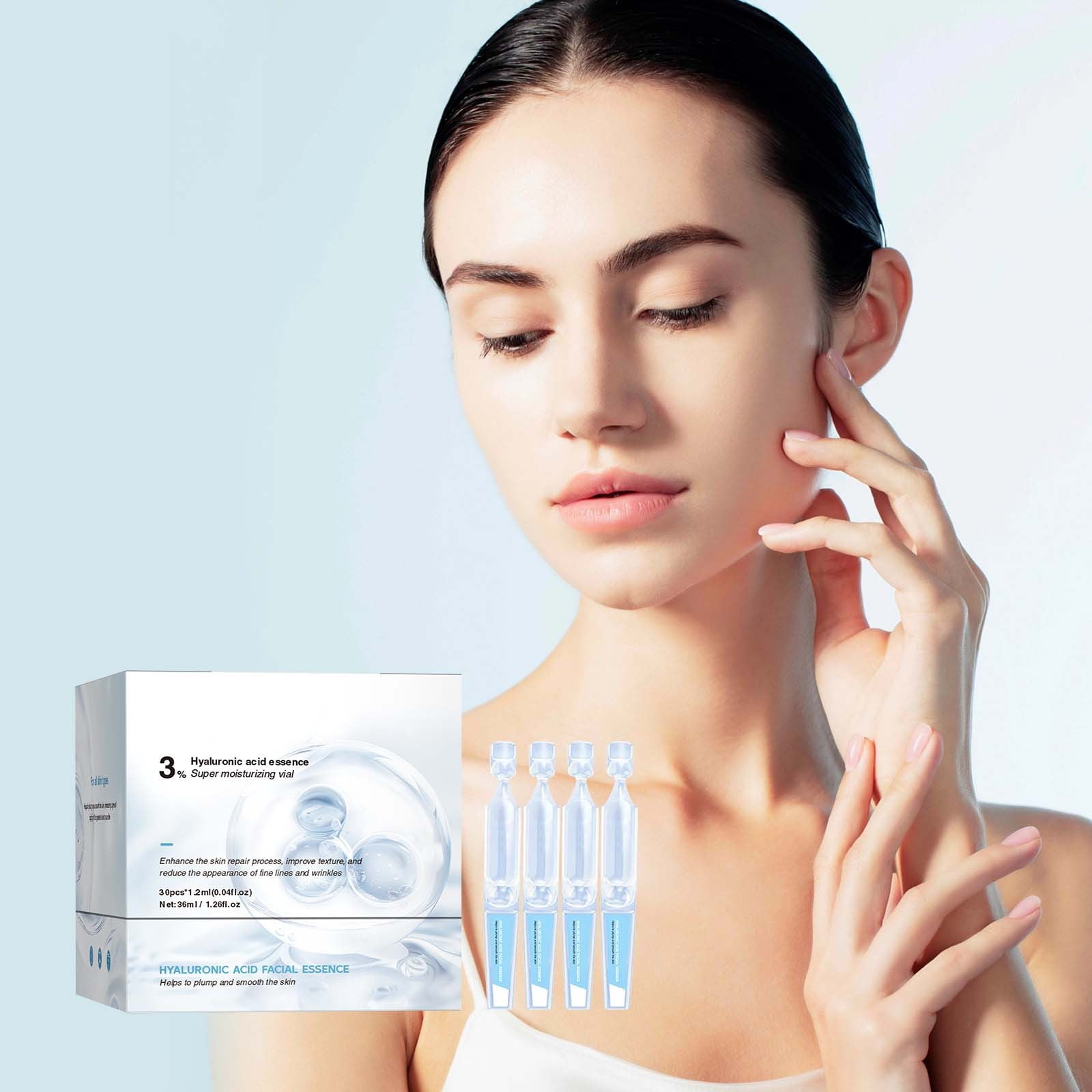 Hyaluronic Acid Serum Ultra-Hydrating Vials, Glass Skin Ultra-Hydrating ...