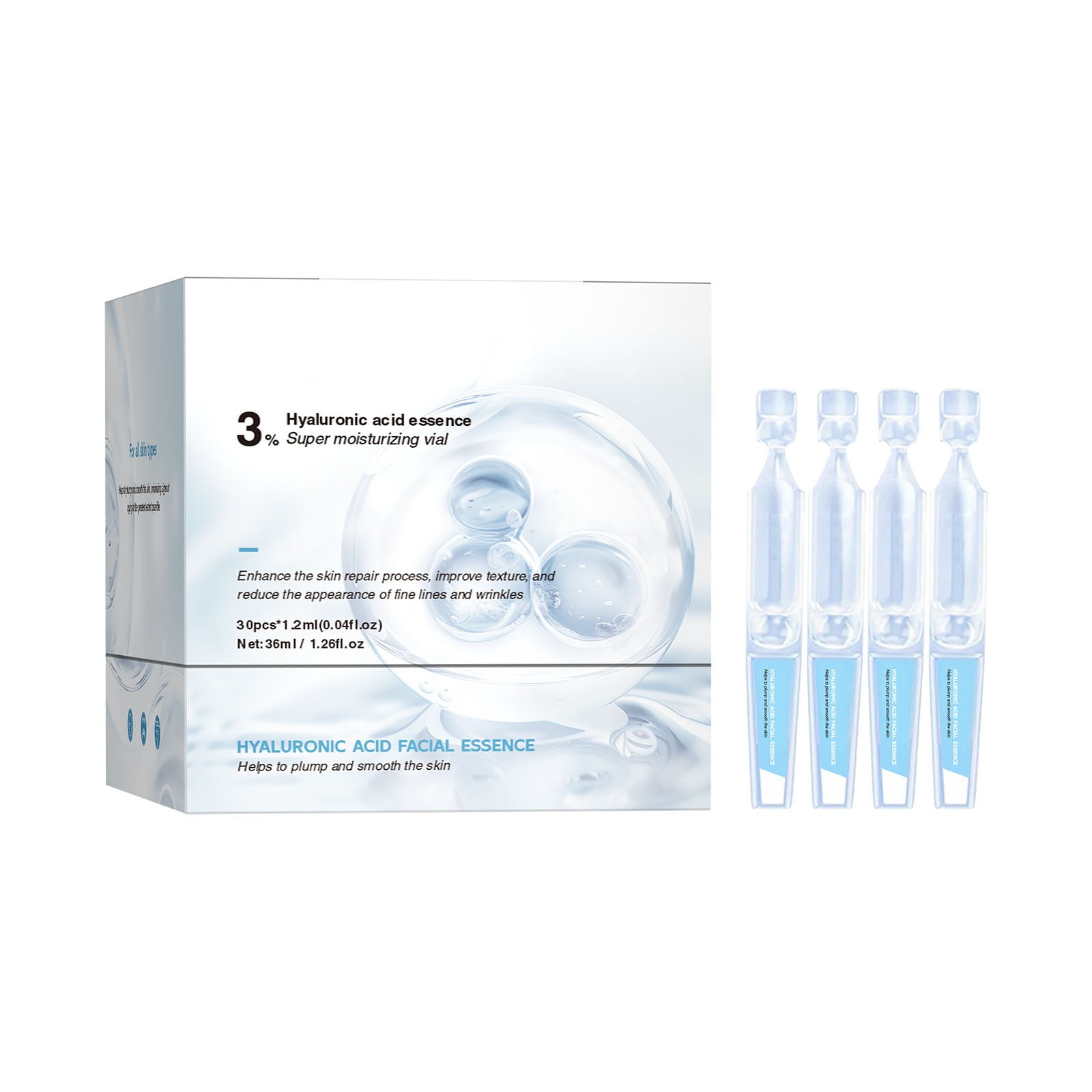 Hyaluronic Acid Serum Ultra-Hydrating Vials, Glass Skin Ultra-Hydrating ...