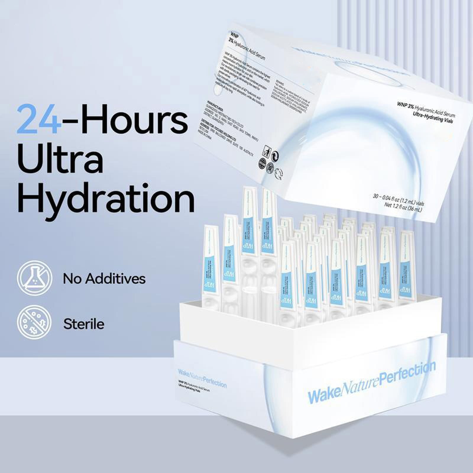 Hyaluronic Acid Tubes, 3% Hyaluronic Acid Serum Ultra-Hydrating Vials ...