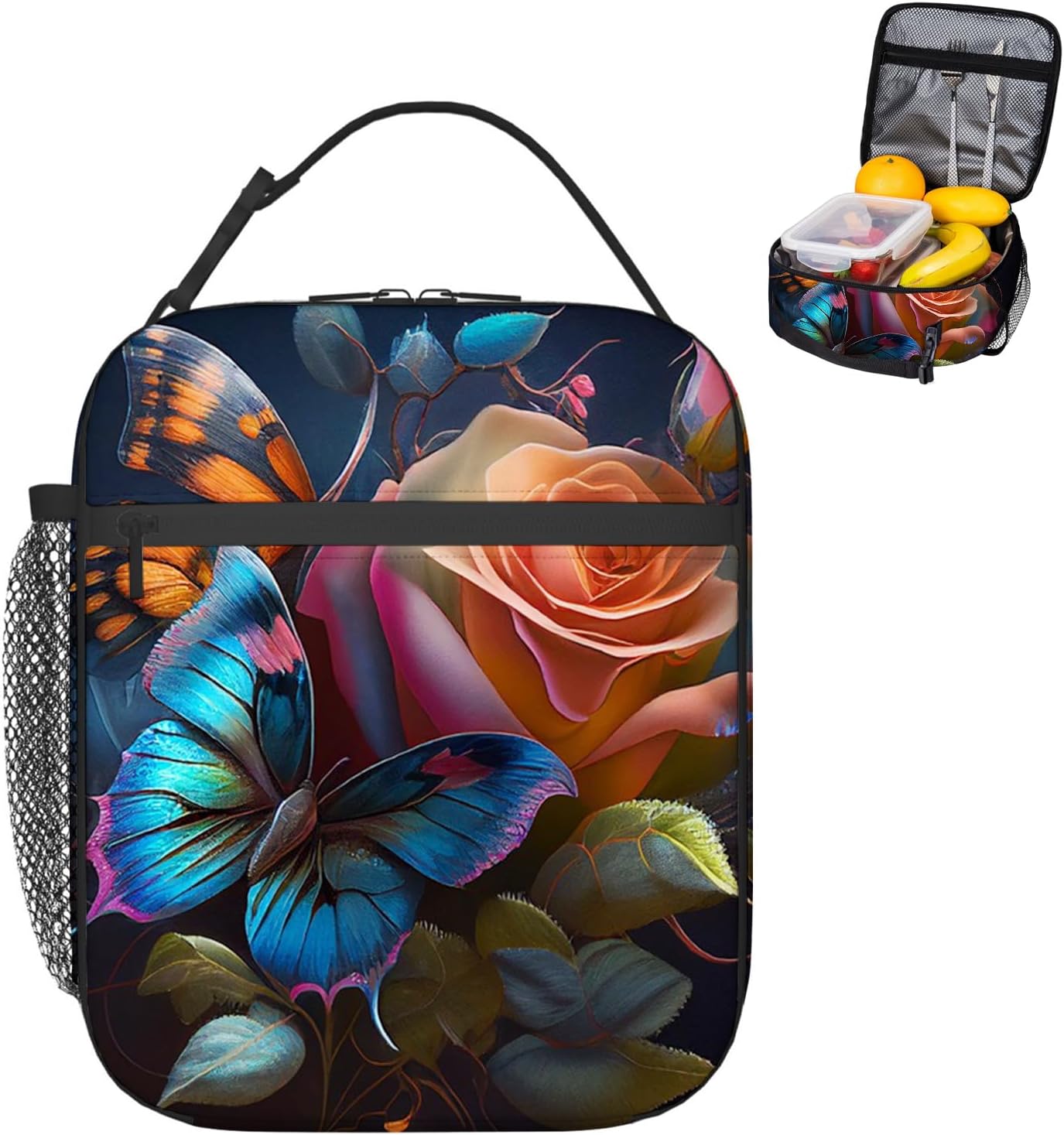 Hyang Banana Fruit pattern Lunch Box Reusable Insulated Totes Lunch Bag ...