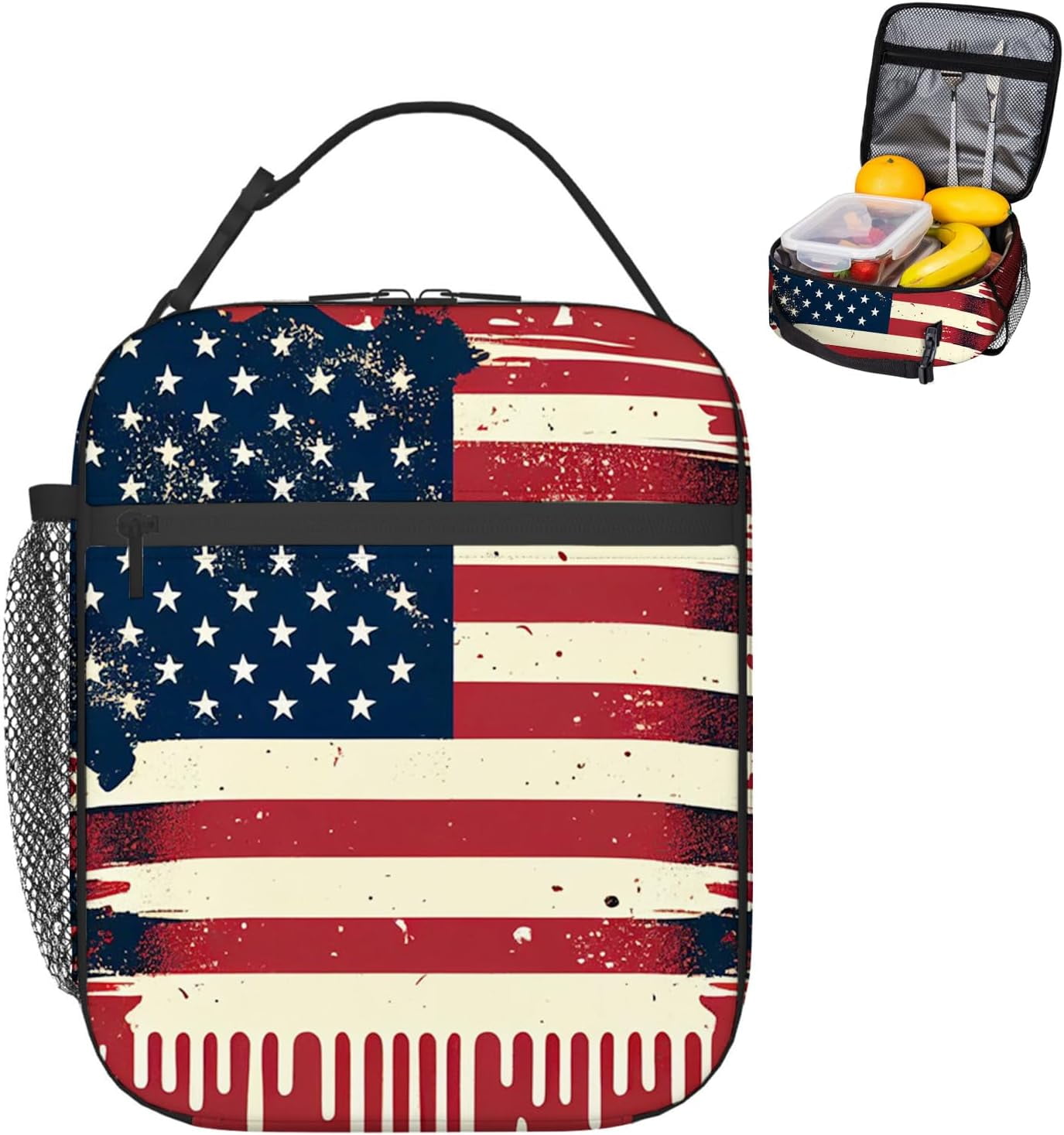 Hyang Banana Fruit pattern Lunch Box Reusable Insulated Totes Lunch Bag ...