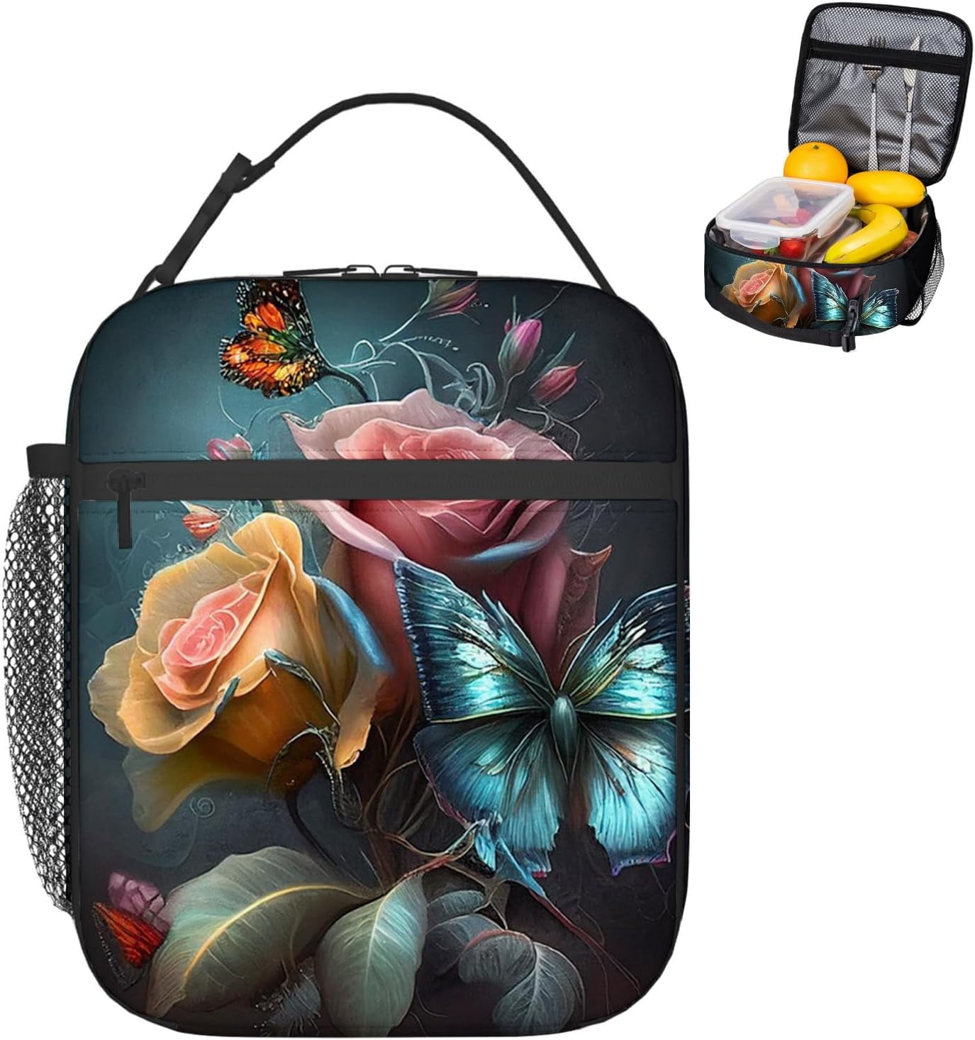 Hyang Banana Fruit pattern Lunch Box Reusable Insulated Totes Lunch Bag ...