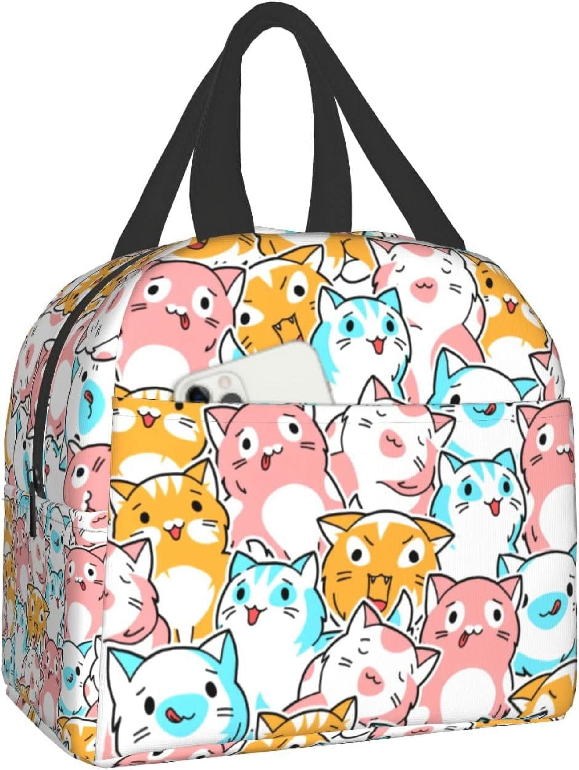 Hyang Blue Leaf Lunch Bag Tropical Plants Insulated Lunch Box Container ...