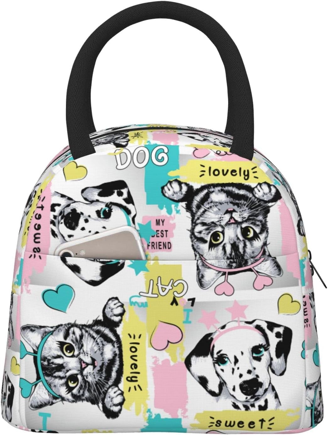 Hyang Butterfly Daisy Lunch Box Reusable Insulated Waterproof Lunch Bag ...