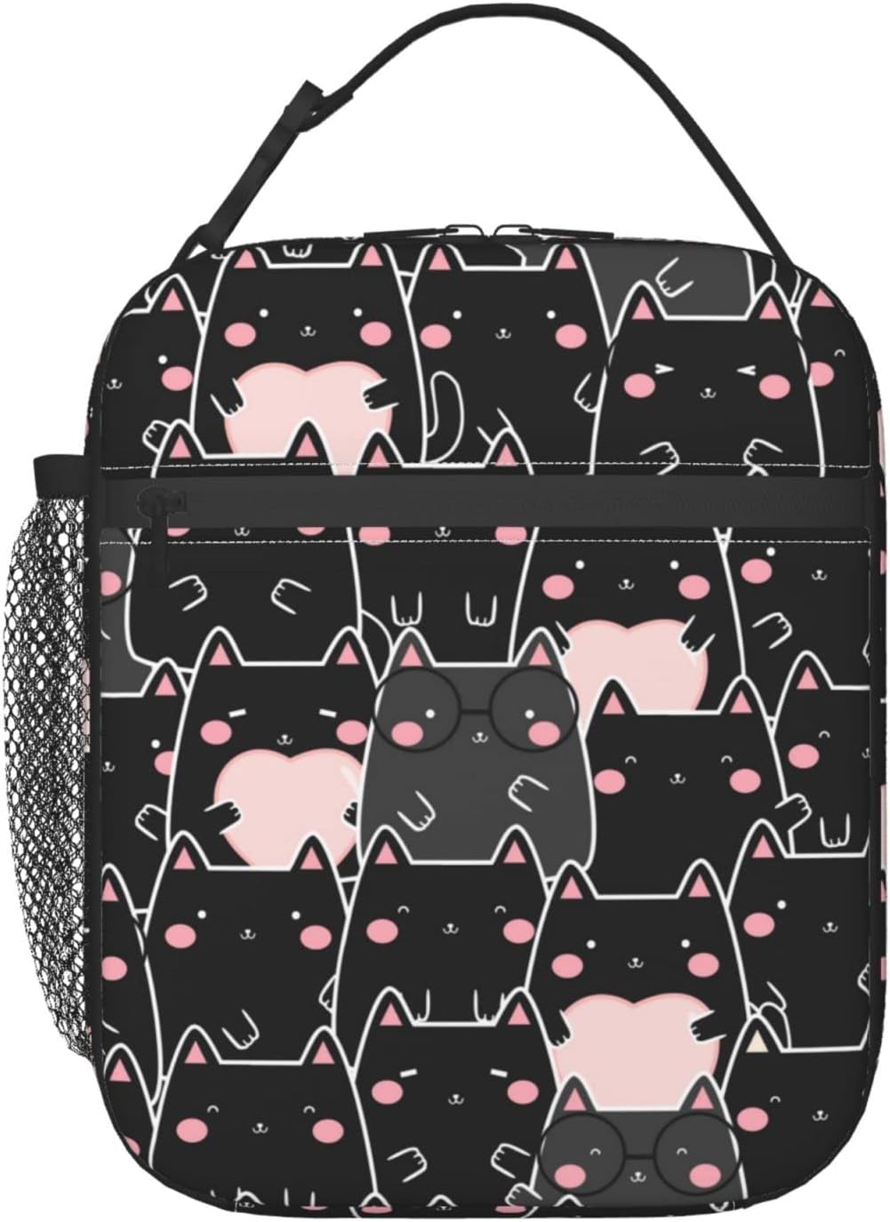 Hyang Cute Cat Portable Lunch Bag Insulated Meal Bag Reusable Lunch Box ...
