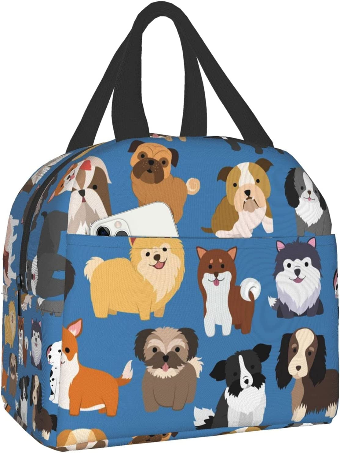 Hyang Cute Grey Cats Kitten Lunch Bag Compact Tote Bag Reusable Lunch ...