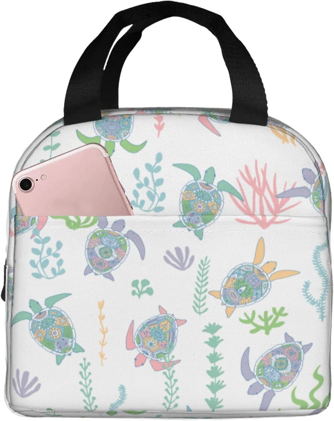 Hyang Cute Sea Turtle Lunch Box Reusable Lunch Bag Work Bento Cooler ...