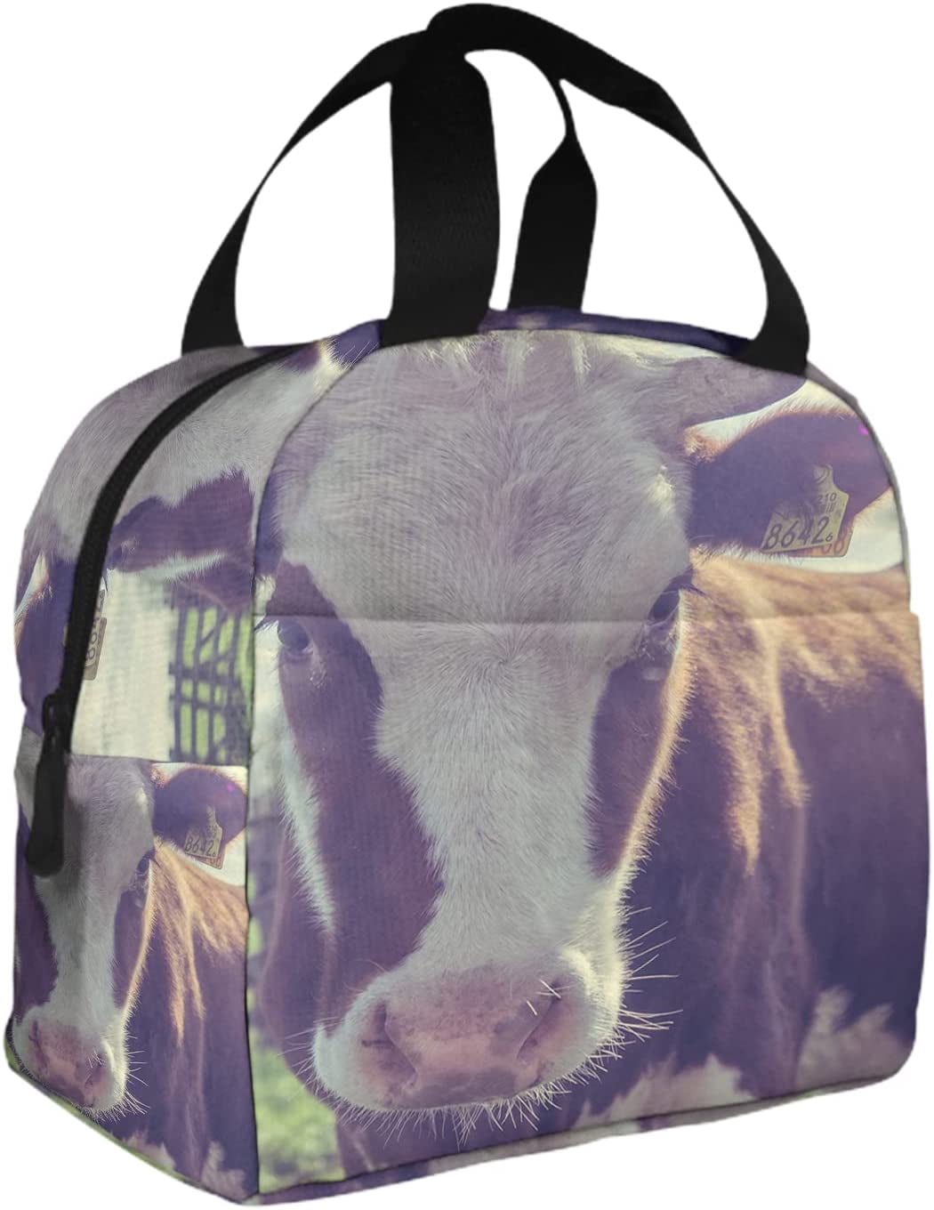 Hyang Fish Scale Pattern Lunch Tote Bag Blue And Purple Ocean Sea ...