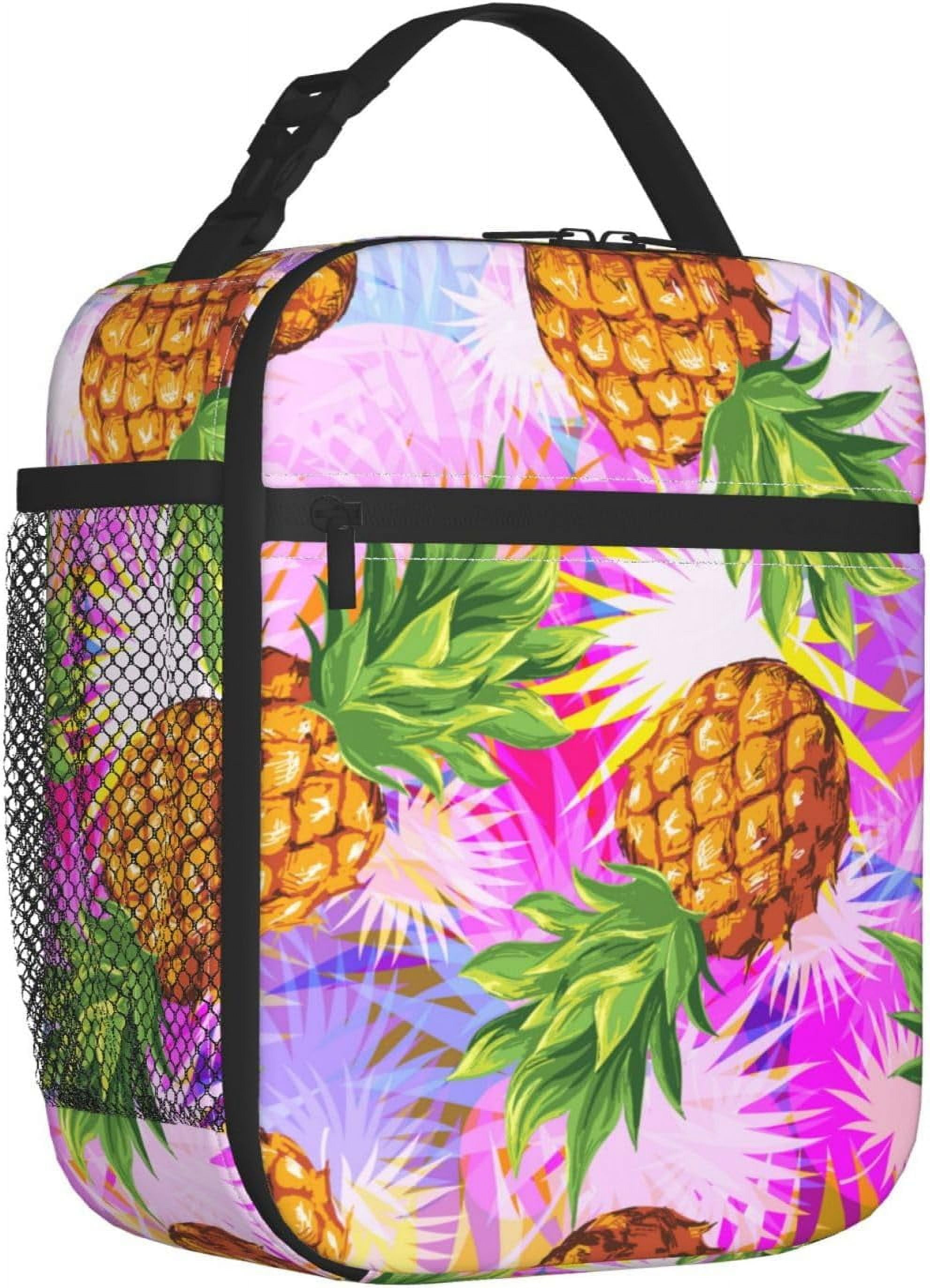 Hyang Lunch Bag Men Women Colorful Pineapple Lunch Bags Reusable ...