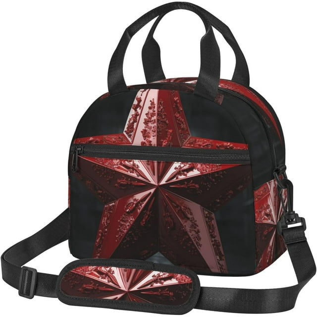 Hyang Lunch Bag for Women Insulated Lunch box Red flowers Portable ...