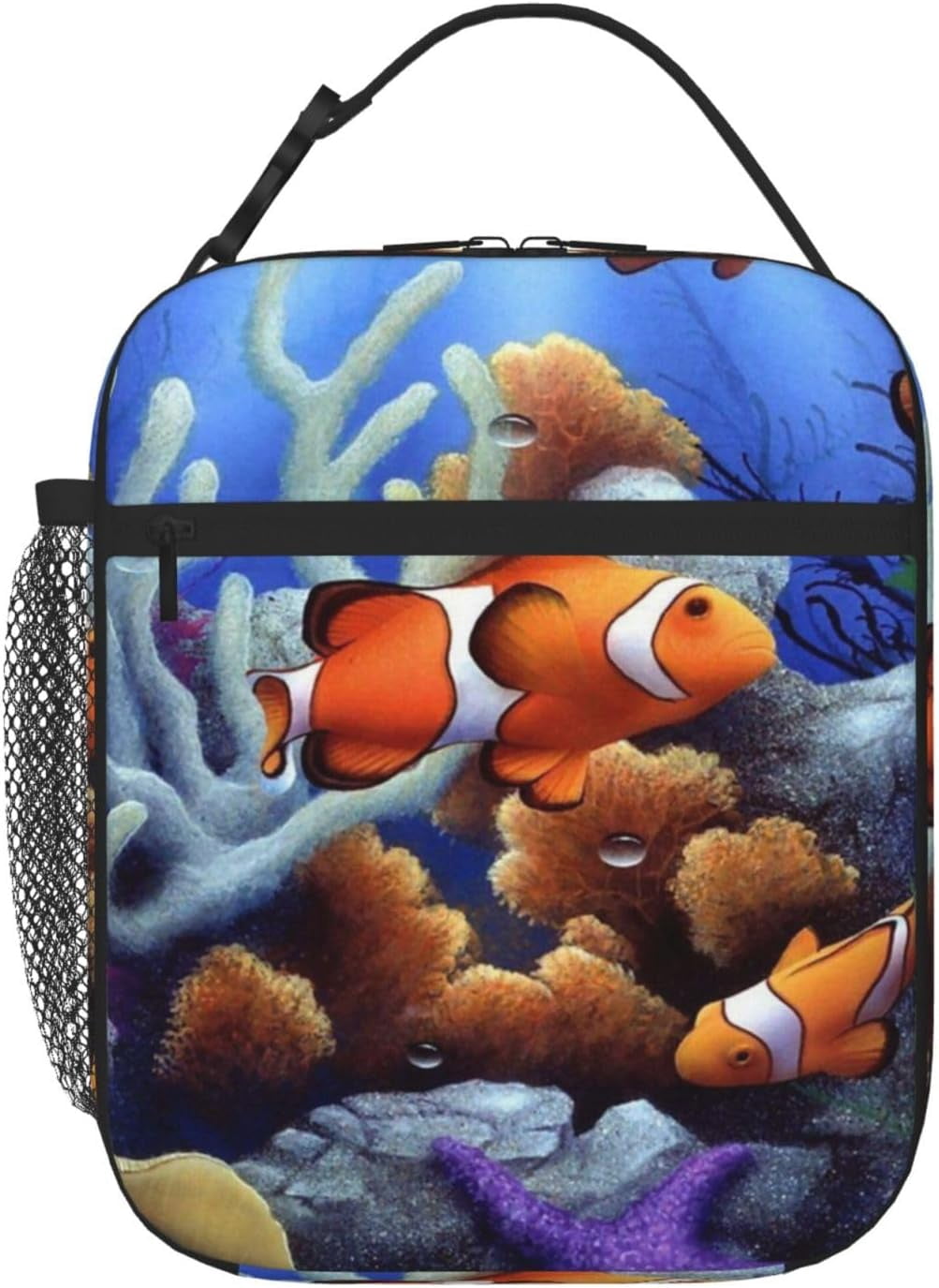 Hyang Lunch Box With Side Pocket Insulated Soft Bag Cartoon Clown Fish ...