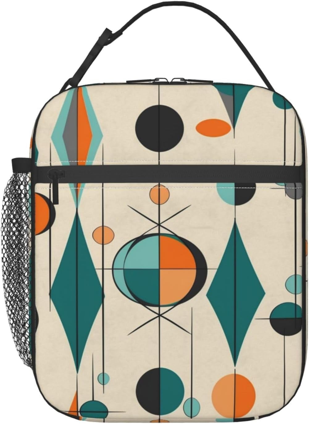 Hyang Mid Century Geometric print Lunch Bag Insulated Lunch Box for ...