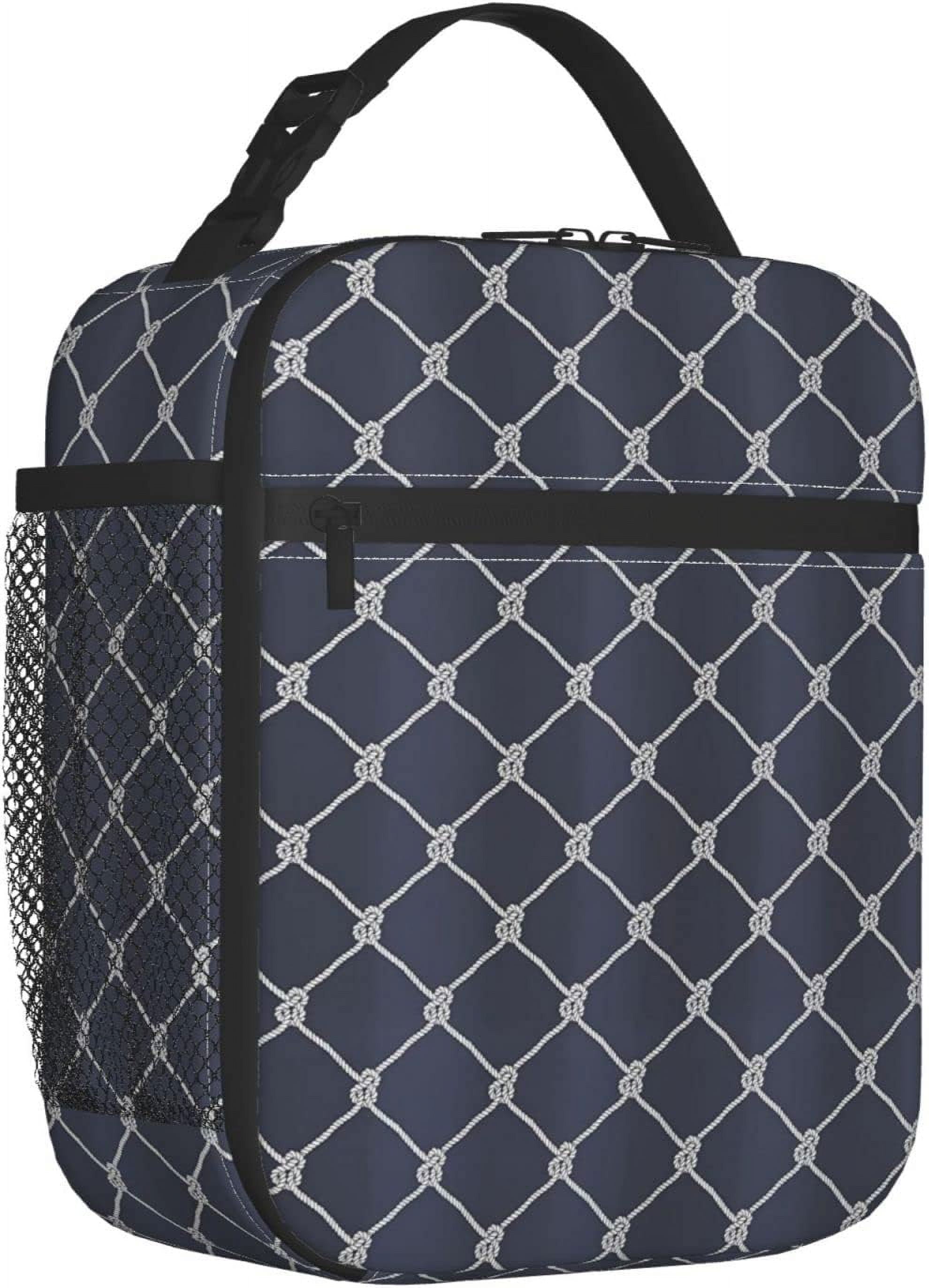 Hyang Rportable Lunch Bag For Women/Men Insulated,Navy Sea Yacht Theme ...