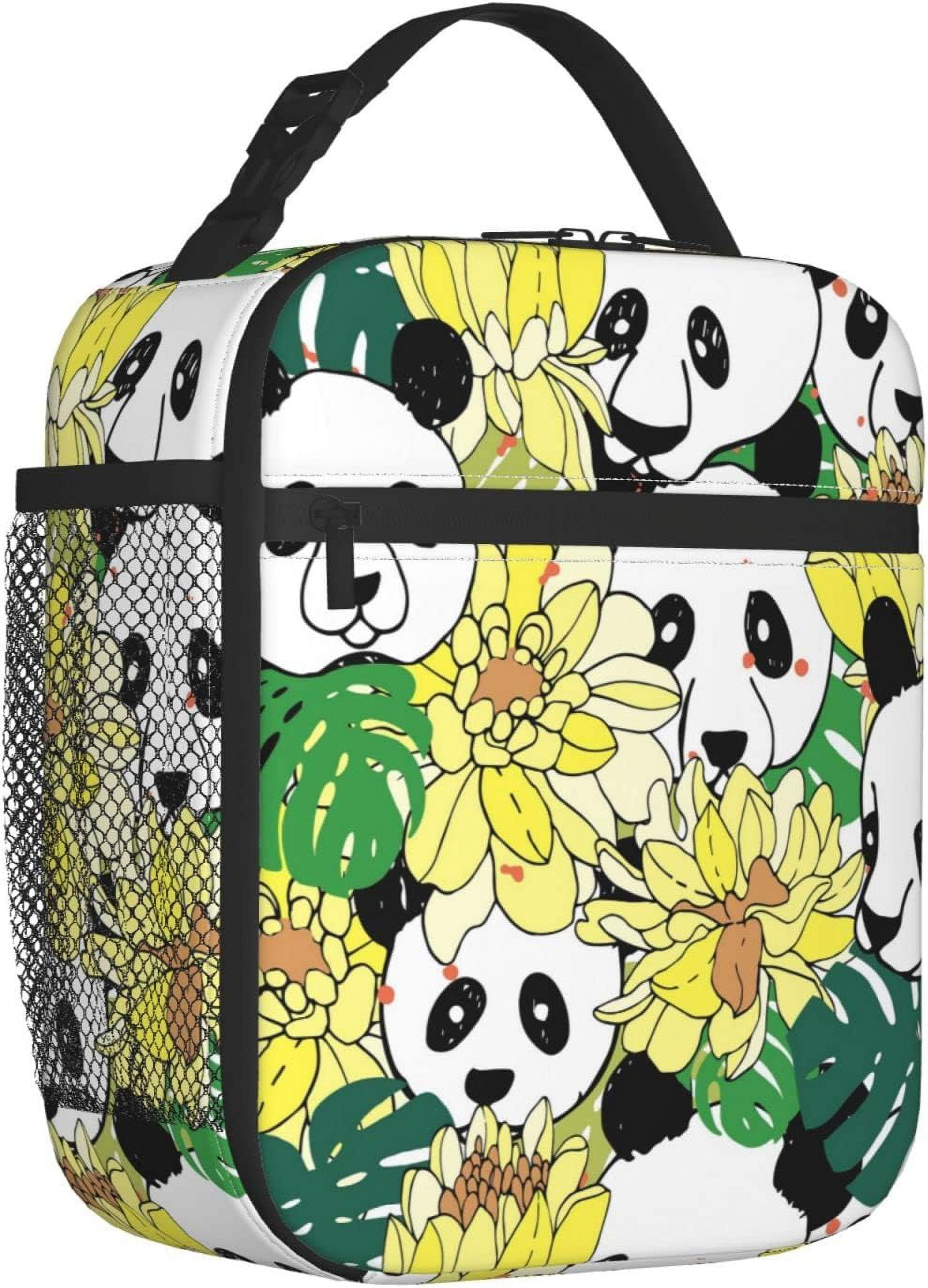 Hyang Rportable Lunch Bag For Women/Men Insulated,Panda Characters In ...