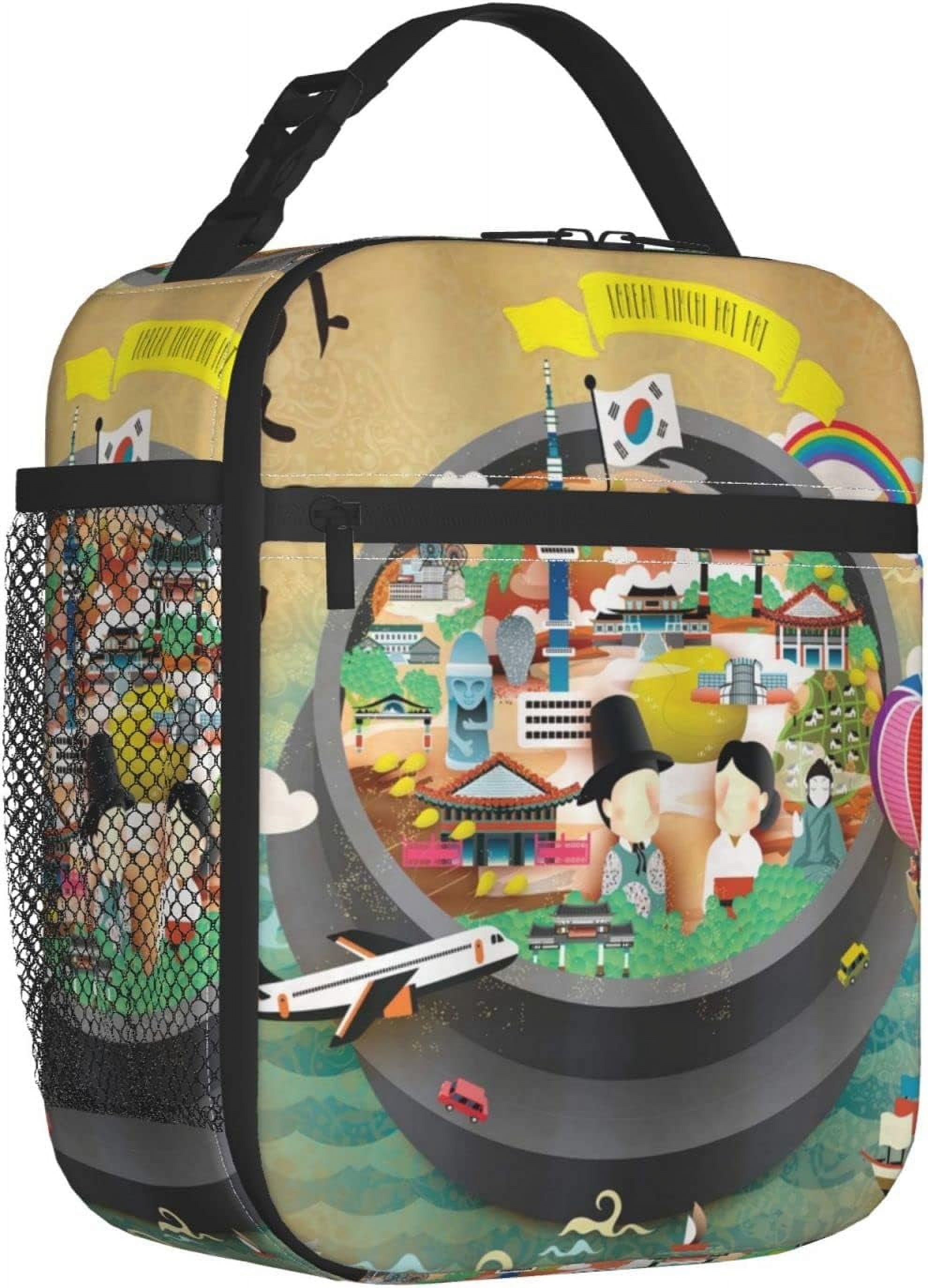 Hyang Rportable Lunch Bag For Women/Men Insulated,Travel The World ...