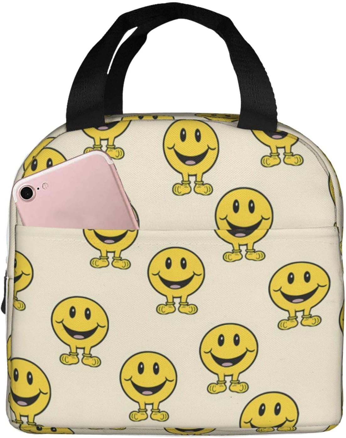 Hyang Smiley Face Flower Insulated Lunch Bag - Chic Practical, Lunch ...