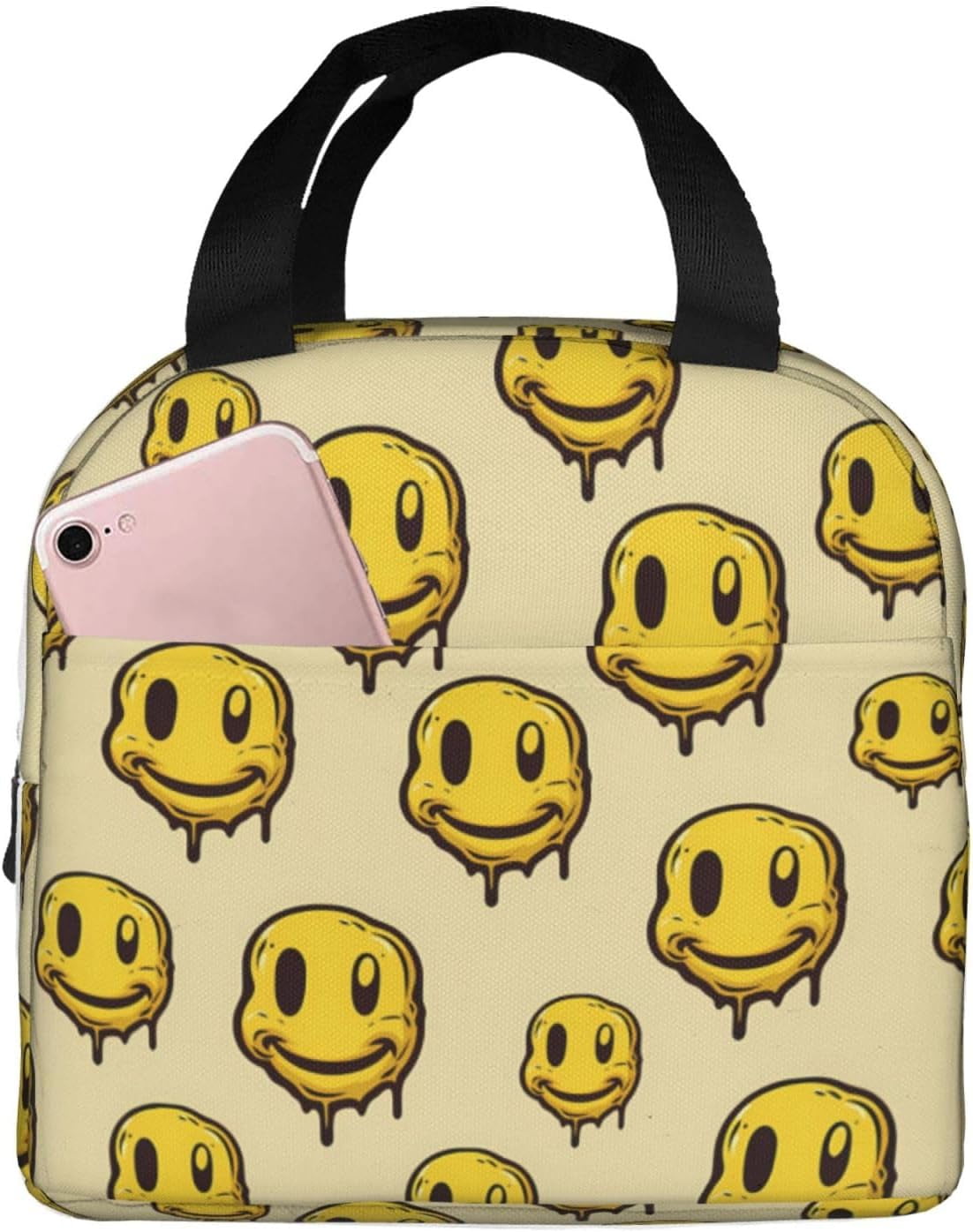 Hyang Smiley Face Flower Insulated Lunch Bag - Chic Practical, Lunch ...