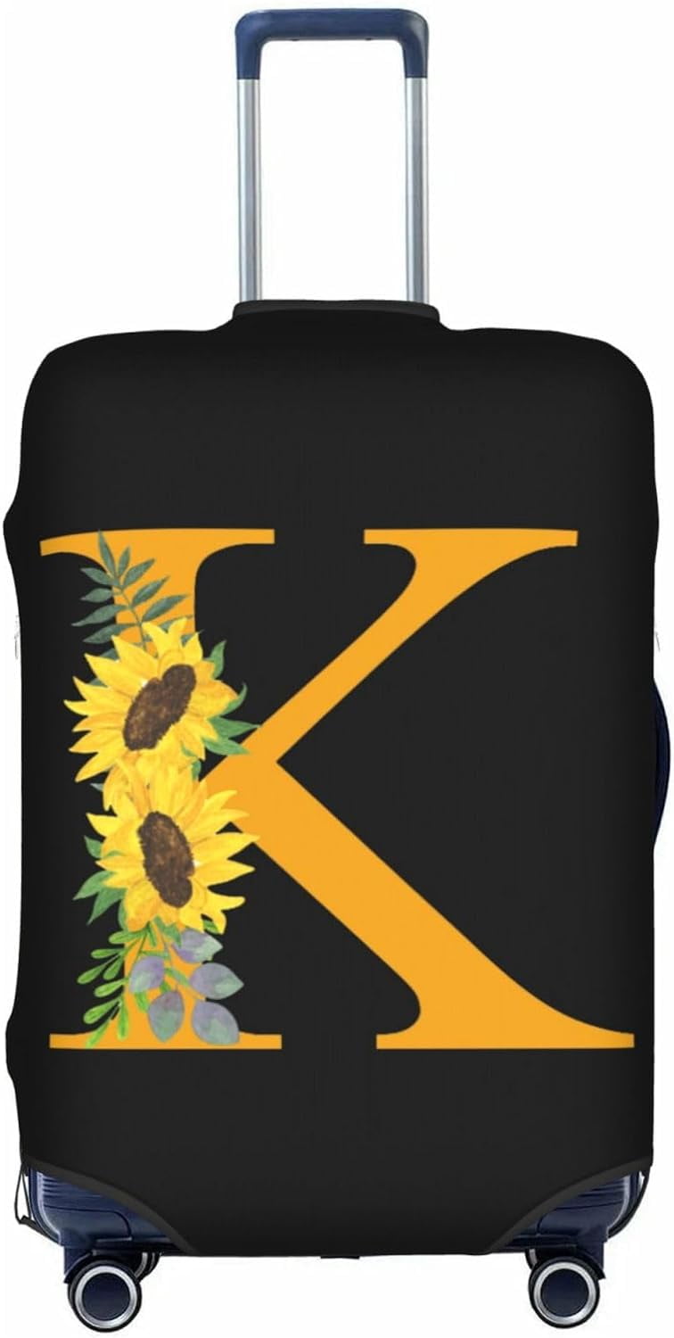 Hyang Sunflower Letter E Luggage Cover Anti-Scratch Elastic Suitcase ...