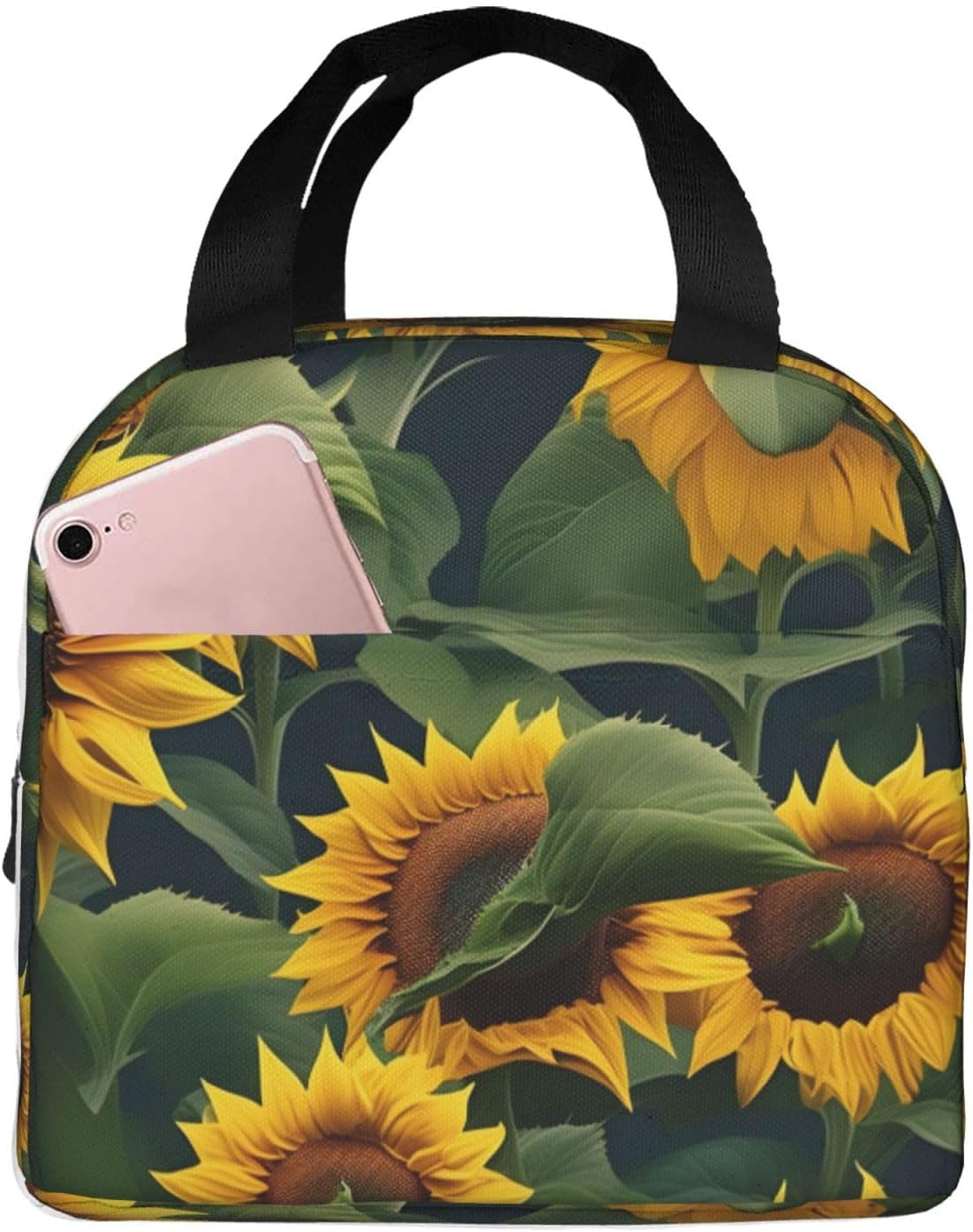 Hyang Work Lunch Box,Rainbow Color stripe Travel Lunch Bag for Women ...