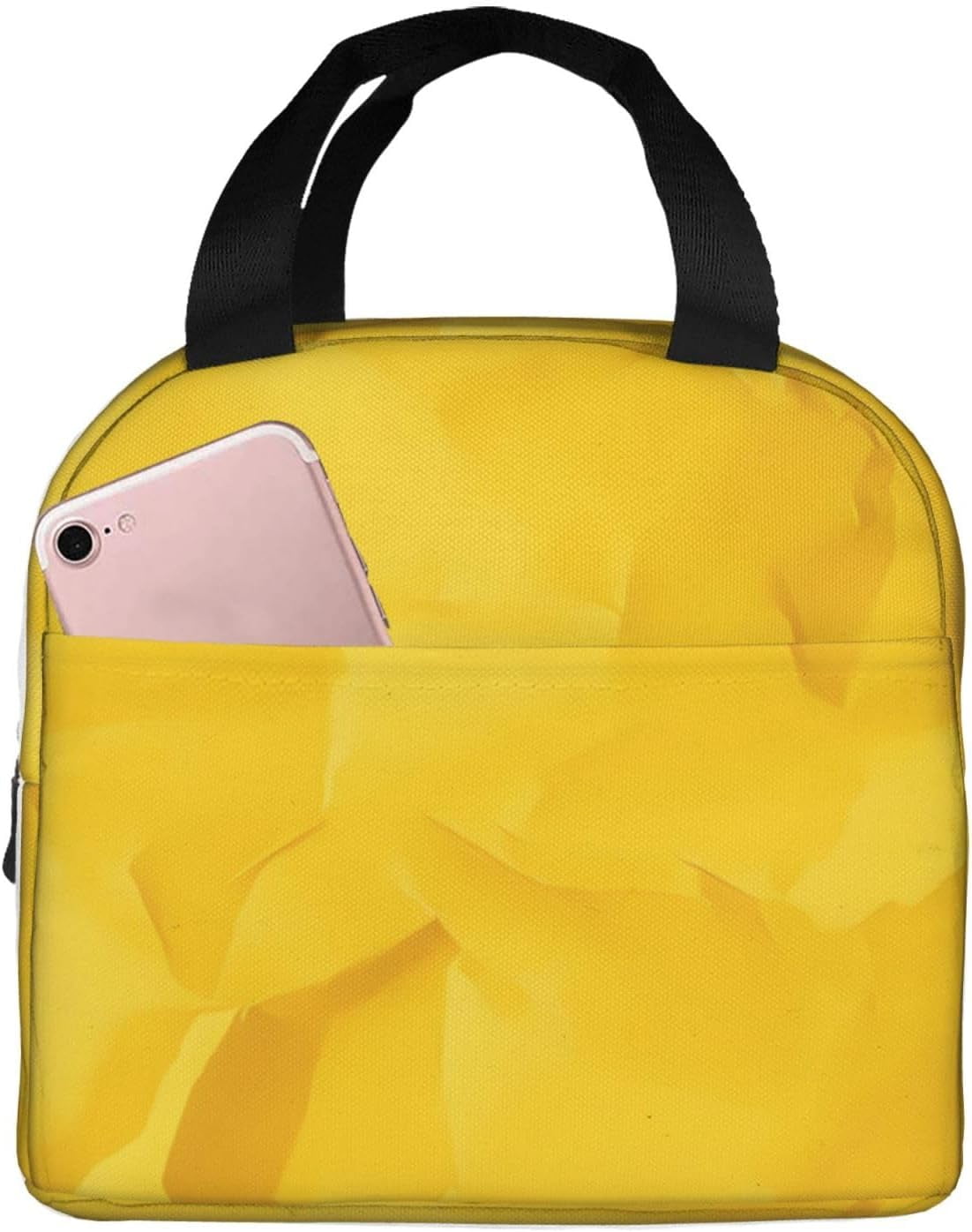 Hyang Yellow With Circles Shapes Insulated Lunch Bag - Chic Practical ...