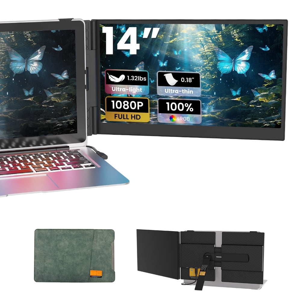 Hyangin 2026 Upgraded Laptop Screen Extender 14", Ultra-Light 1080P ...