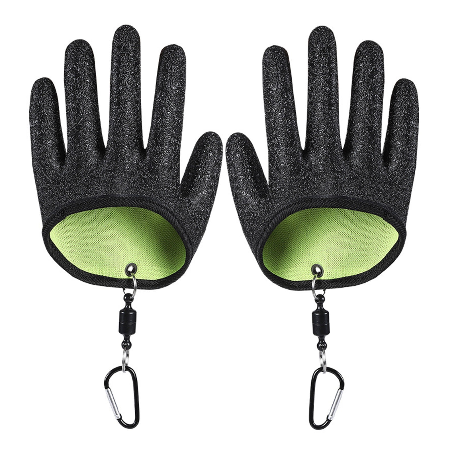 Hyasfey 1/2Pcs Fishing Gloves with Magnet Release Anti-Slip Textured ...