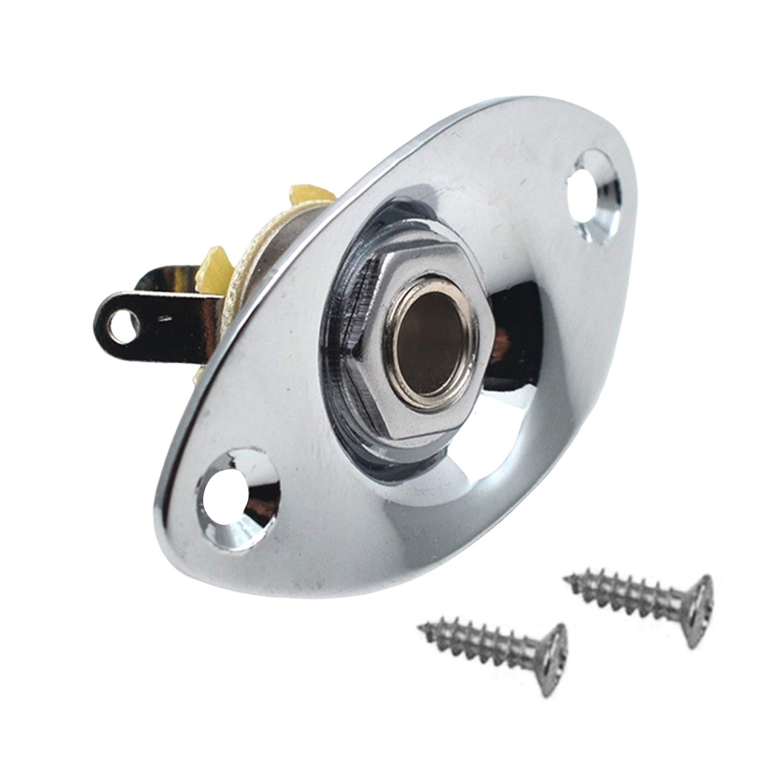 Hyasfey 1/4" Oval Electric Guitar Input Jack Metal Output Jack Plate ...