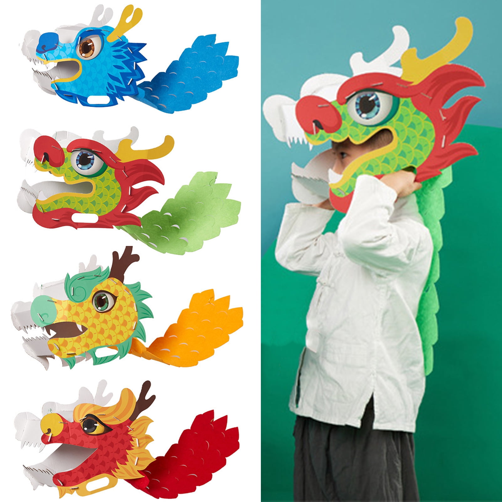 Hyasfey 1 Set Dragon Dance Toy Chinese Tradition-inspired Toy DIY ...