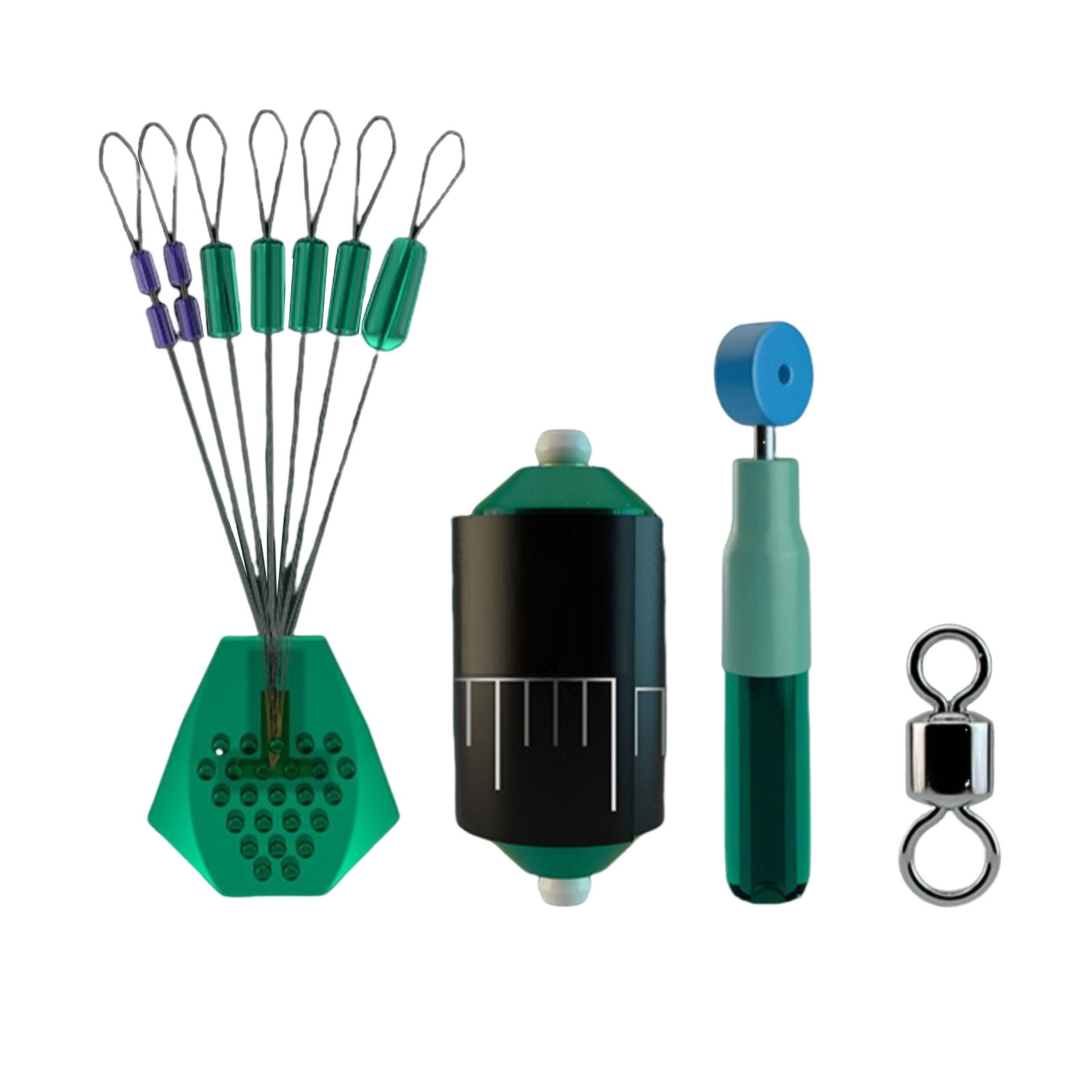 Hyasfey 1 Set Fishing Rig Kit with Long Casting Silicone Space Beans ...