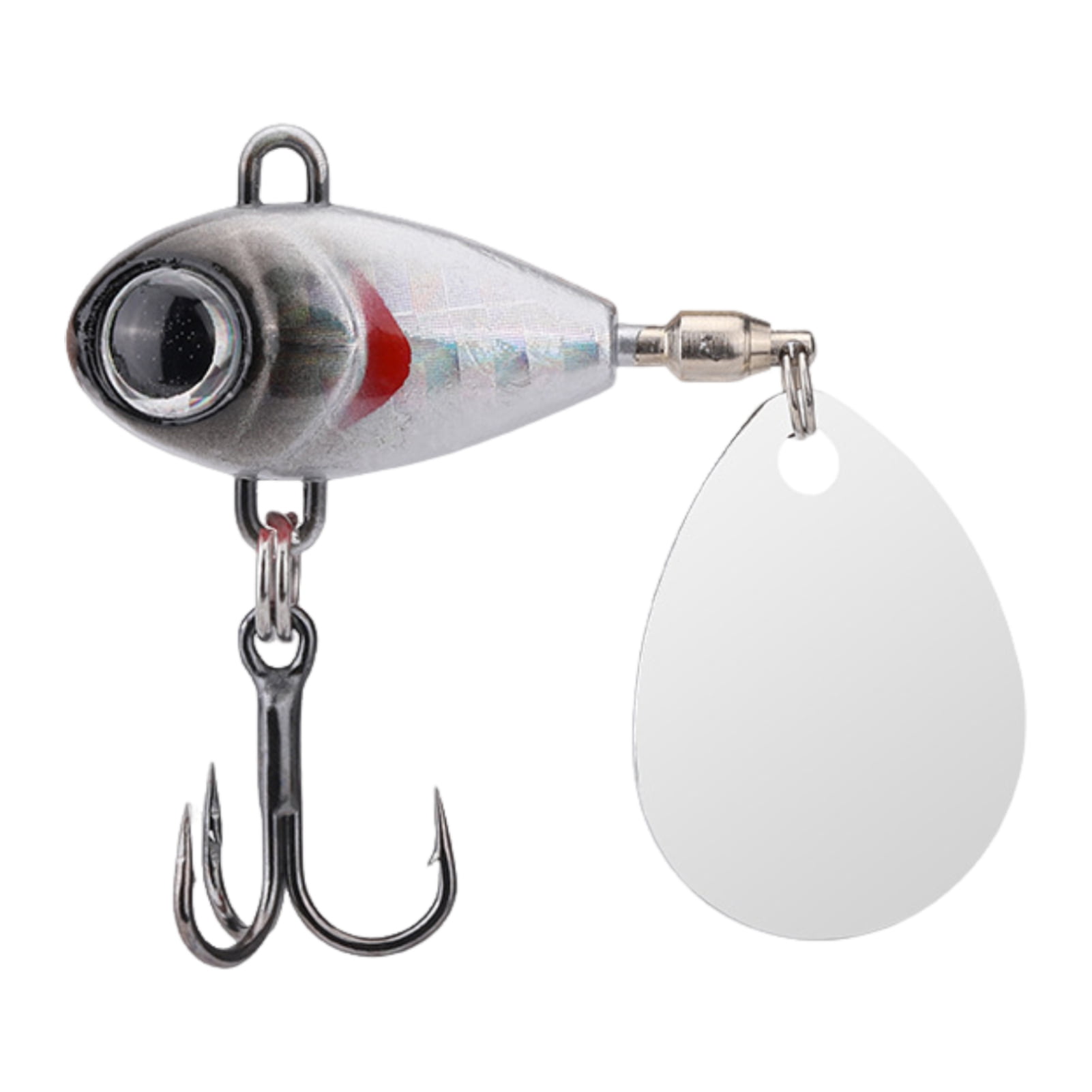 Hyasfey 10.5G/30MM VIB Fishing Lure with Treble Hook Spinning Sequin ...