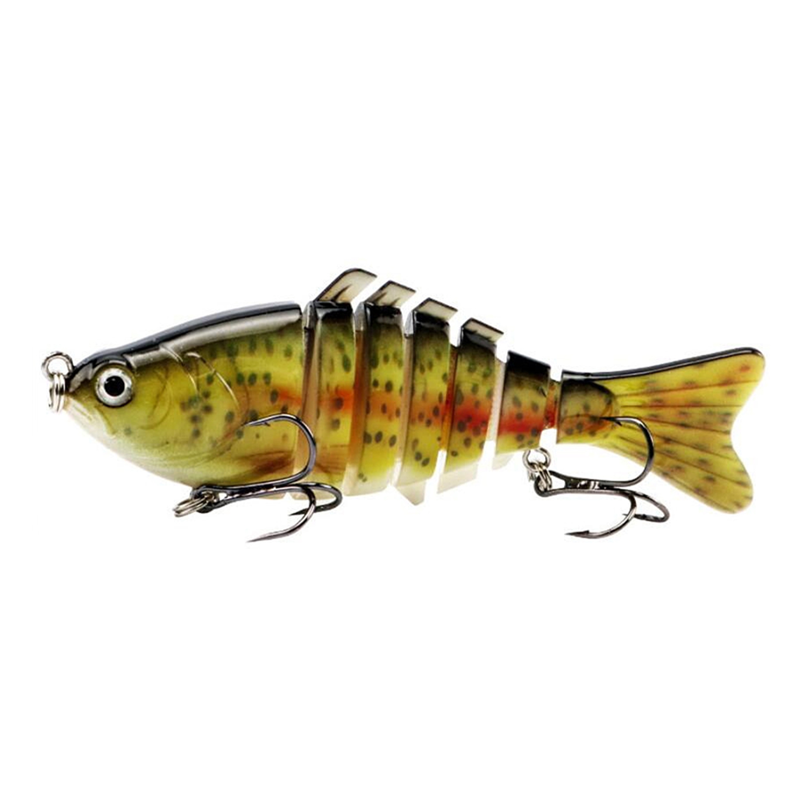 Hyasfey 10CM/15.5G Multi-Jointed Fishing Lure with Hooks Realistic 7 ...
