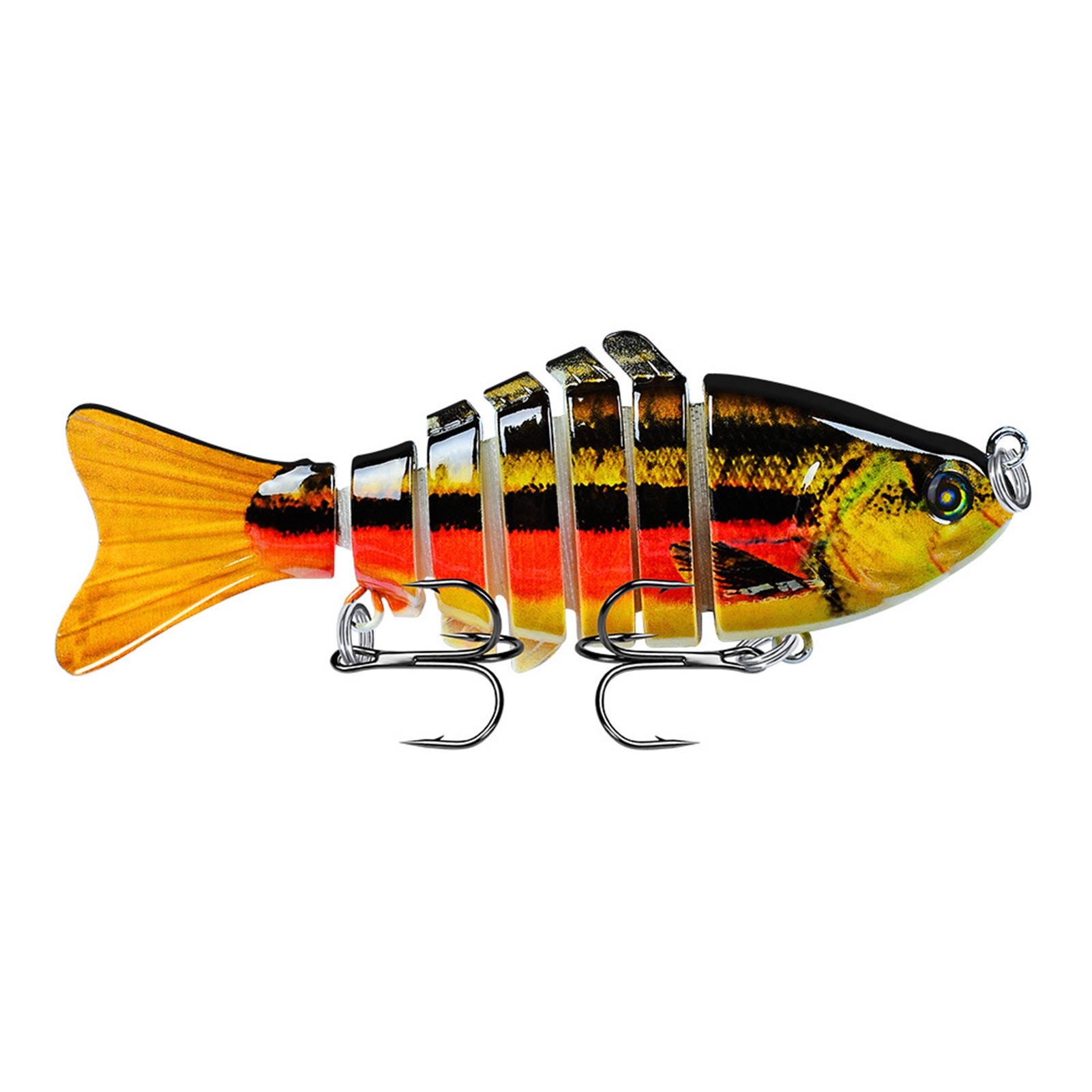 Hyasfey 10CM/15.5G Multi-Jointed Fishing Lure with Hooks Realistic 7 ...