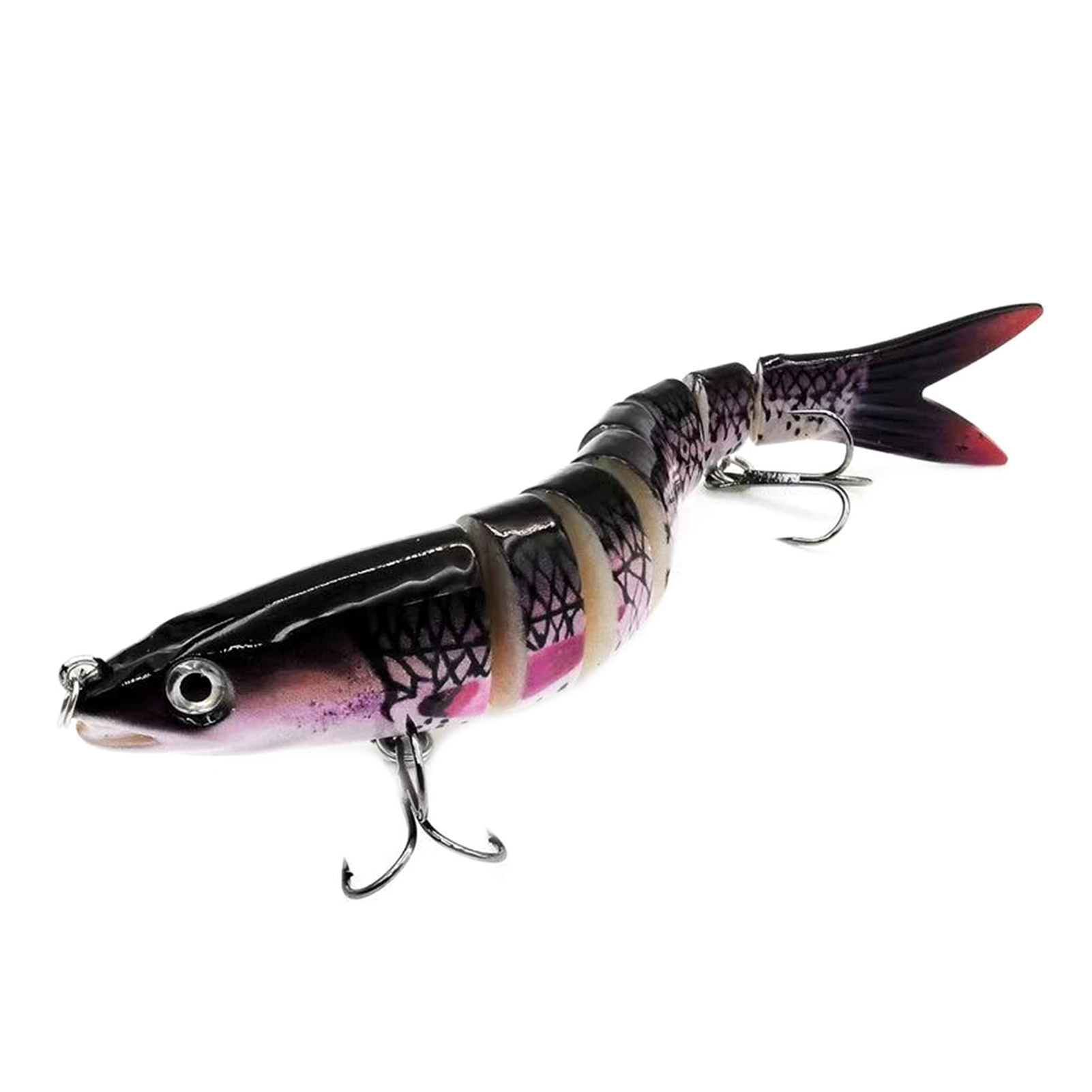 Hyasfey 13.5CM/19G Multi-Jointed Fishing Lure with Hooks Realistic 8 ...