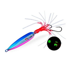 Alloet Luminous Squid Fishing Jig Hooks, Fluorescent Cuttlefish Bait ...