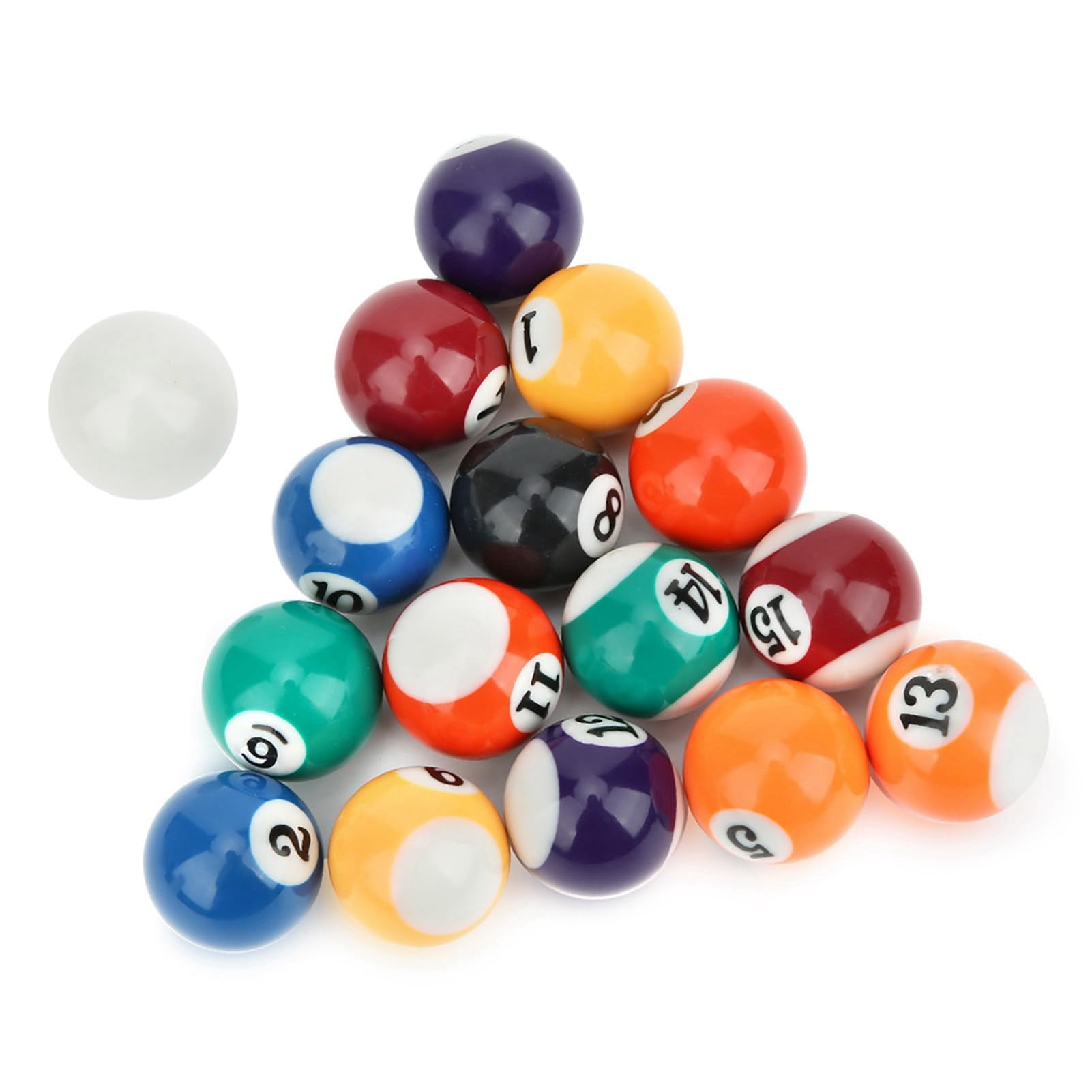 Hyasfey 16 Pcs Mini Billiard Balls Set 32MM/38MM Resin Children Pool ...