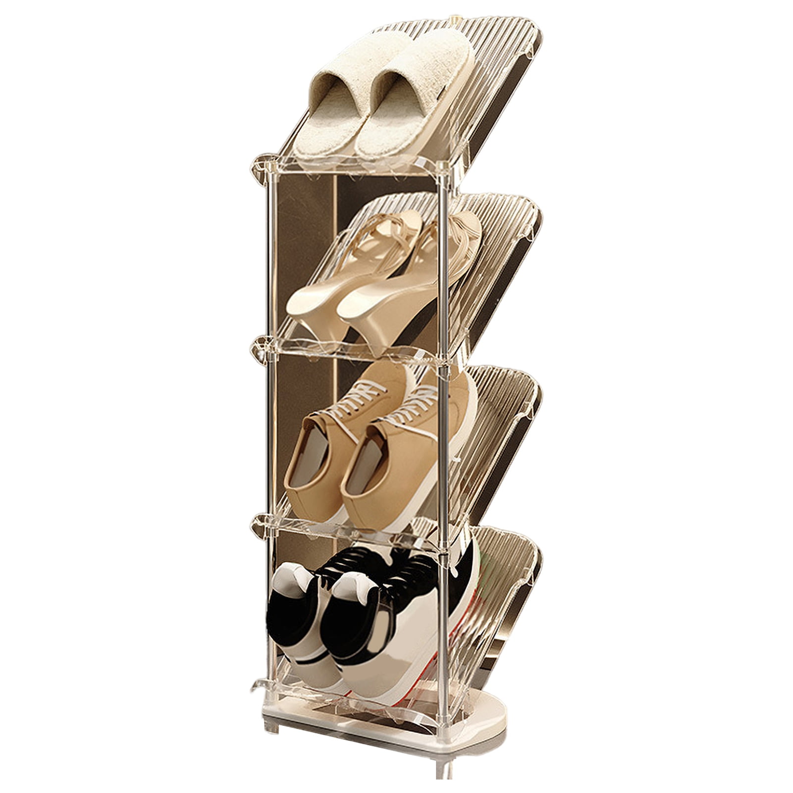 Hyasfey 2/3/4/5 Tiers Shoe Rack 45 Degree Sloping Entryway Shoe ...