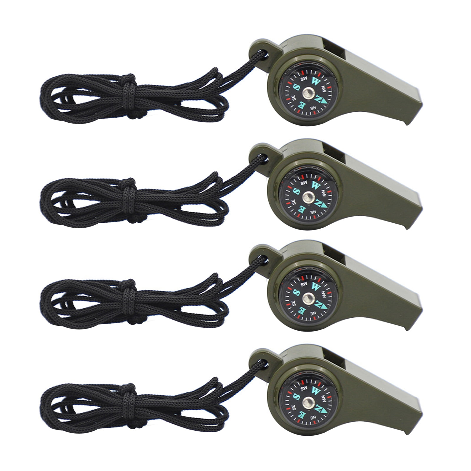 Hyasfey 2/4Pcs Emergency Survival Whistles with Lanyard Loud Sound ...