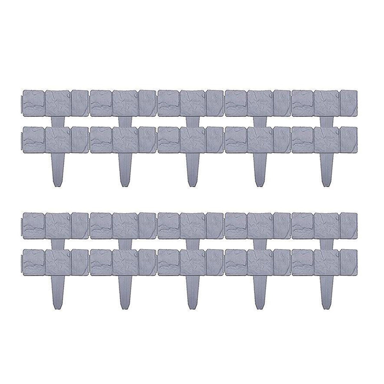 Hyasfey 20 Pcs Garden Edging Border All-weather No Dig Lawn Edging ...