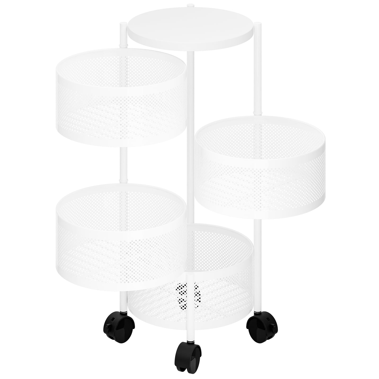 Hyasfey 3/4/5 Tier Kitchen Circular Rotating Basket Rotating Storage ...