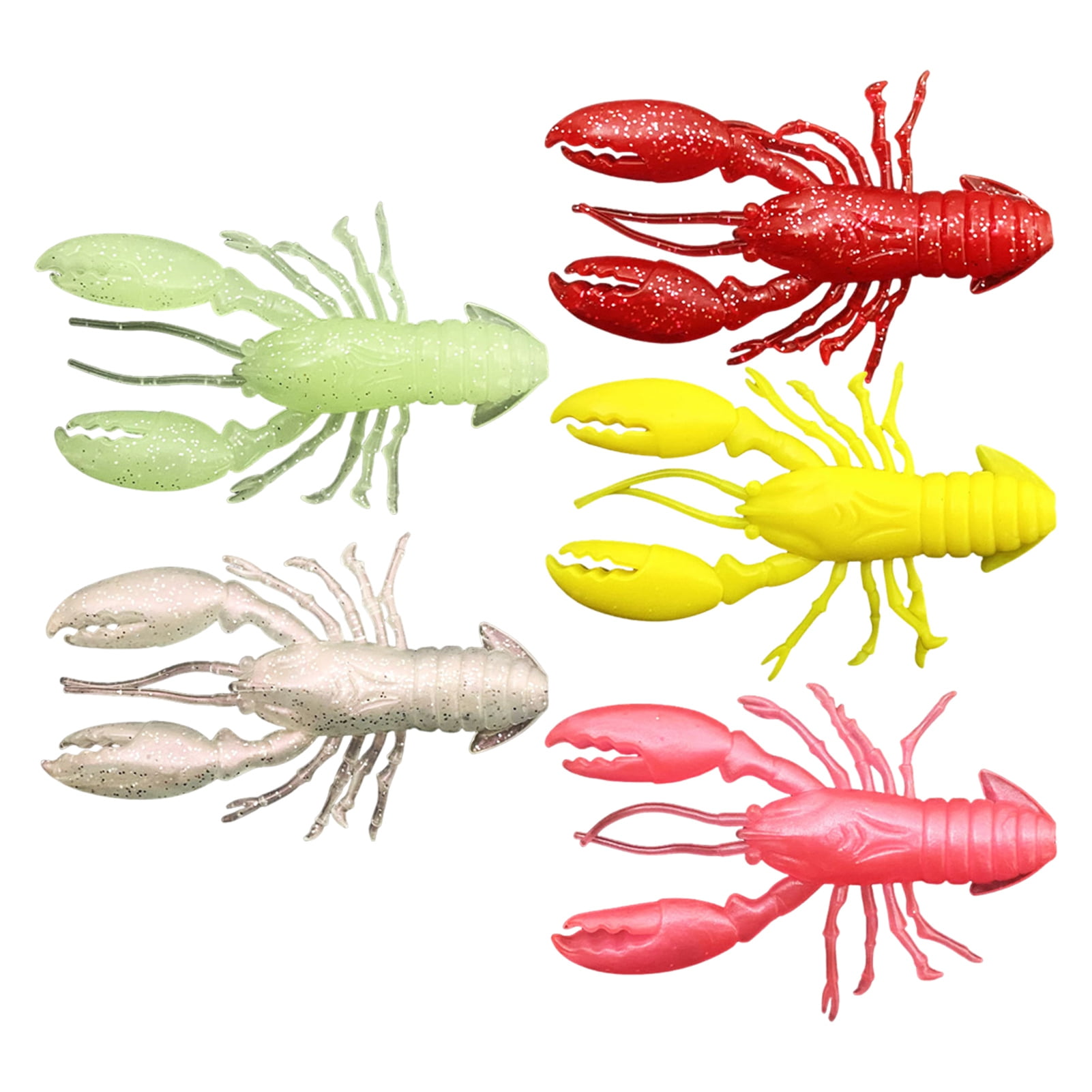 Hyasfey 5Pcs Shrimp Fake Baits Artificial Lures Vivid Color Natural ...